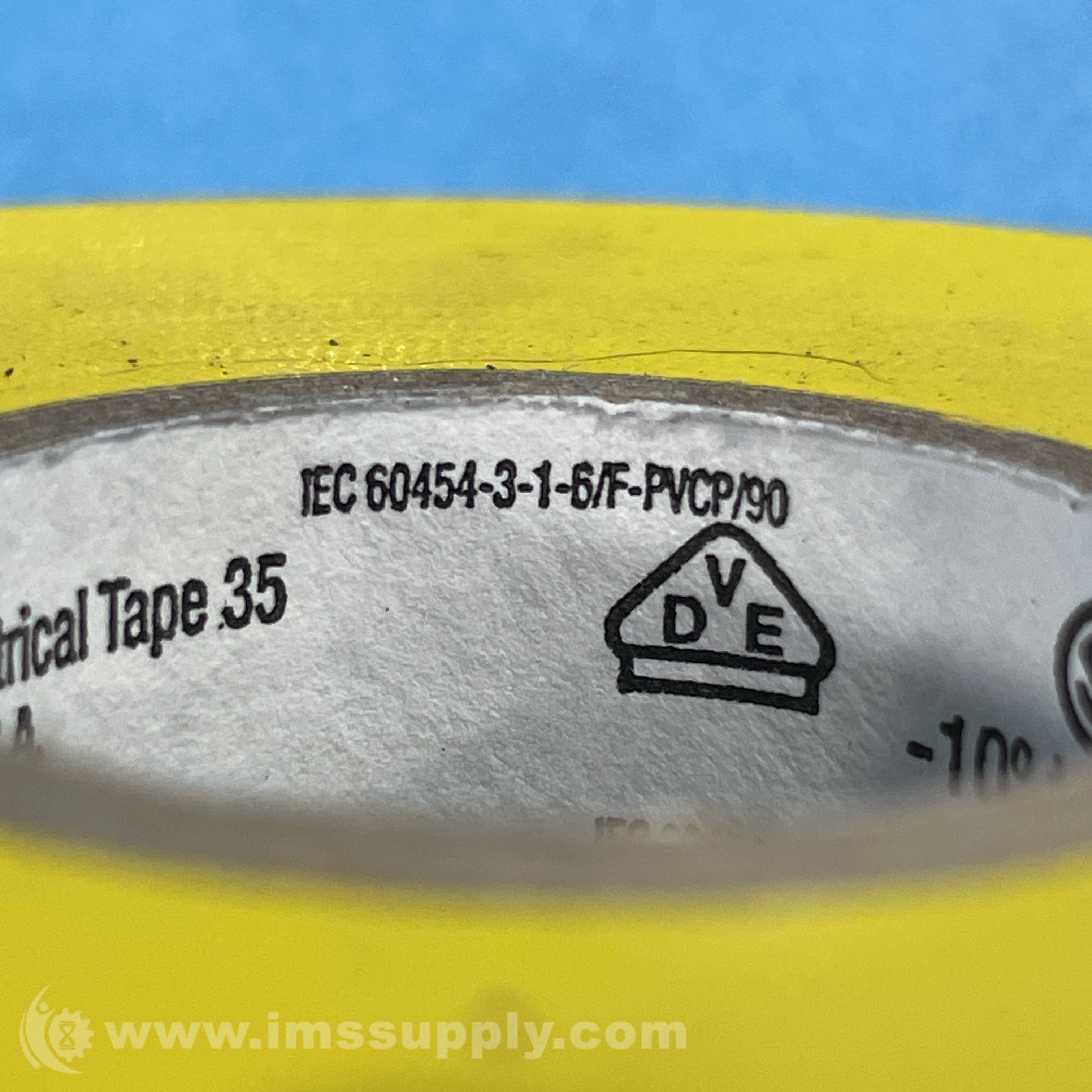Scotch IEC 60454-3-1-6/F-PVCP/90 Vinyl Electrical Tape, Yellow - IMS Supply