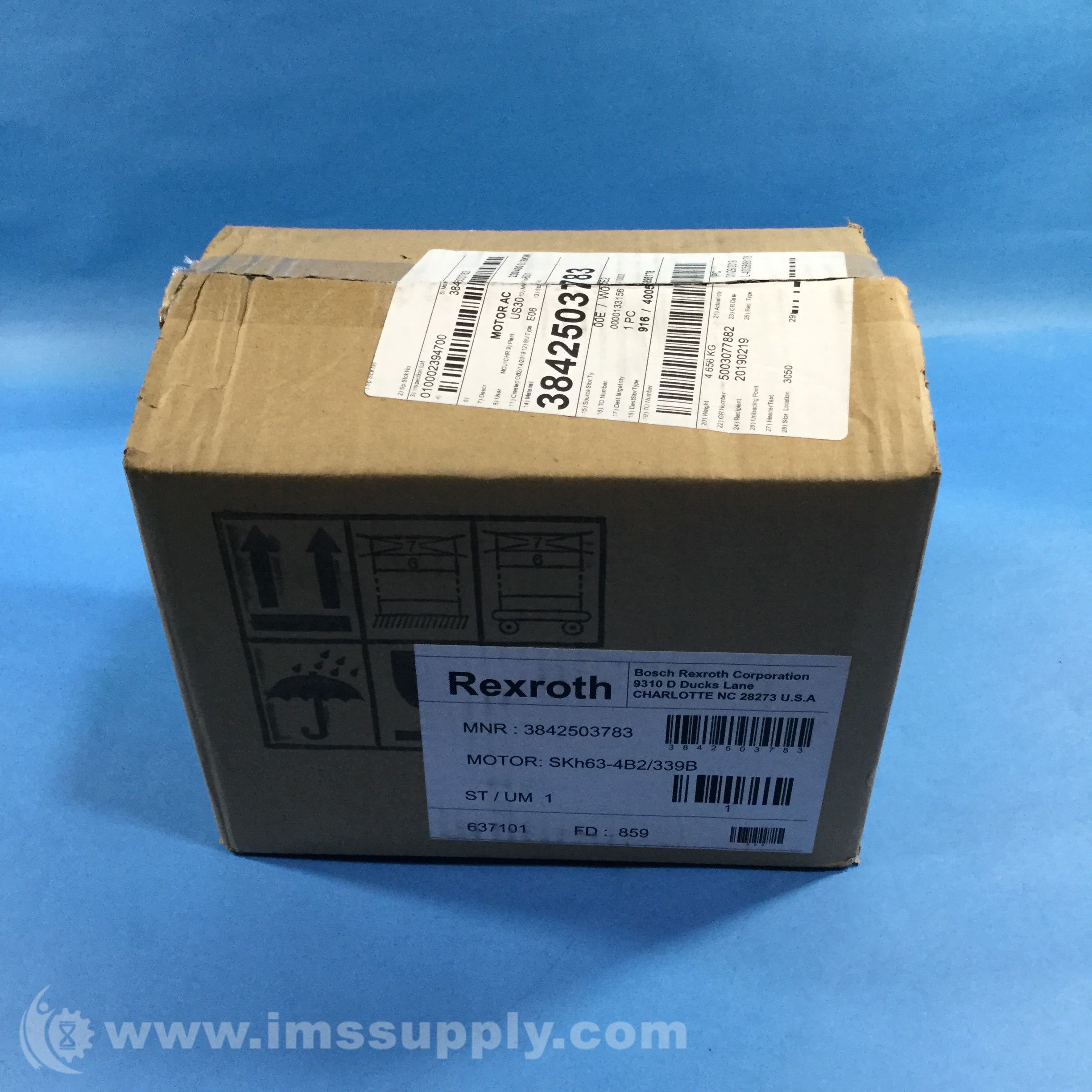 Rexroth 3842503783 Drive Motor, 1.1/.7 Amp, 230/400 VAC, 50-60 HZ - IMS ...