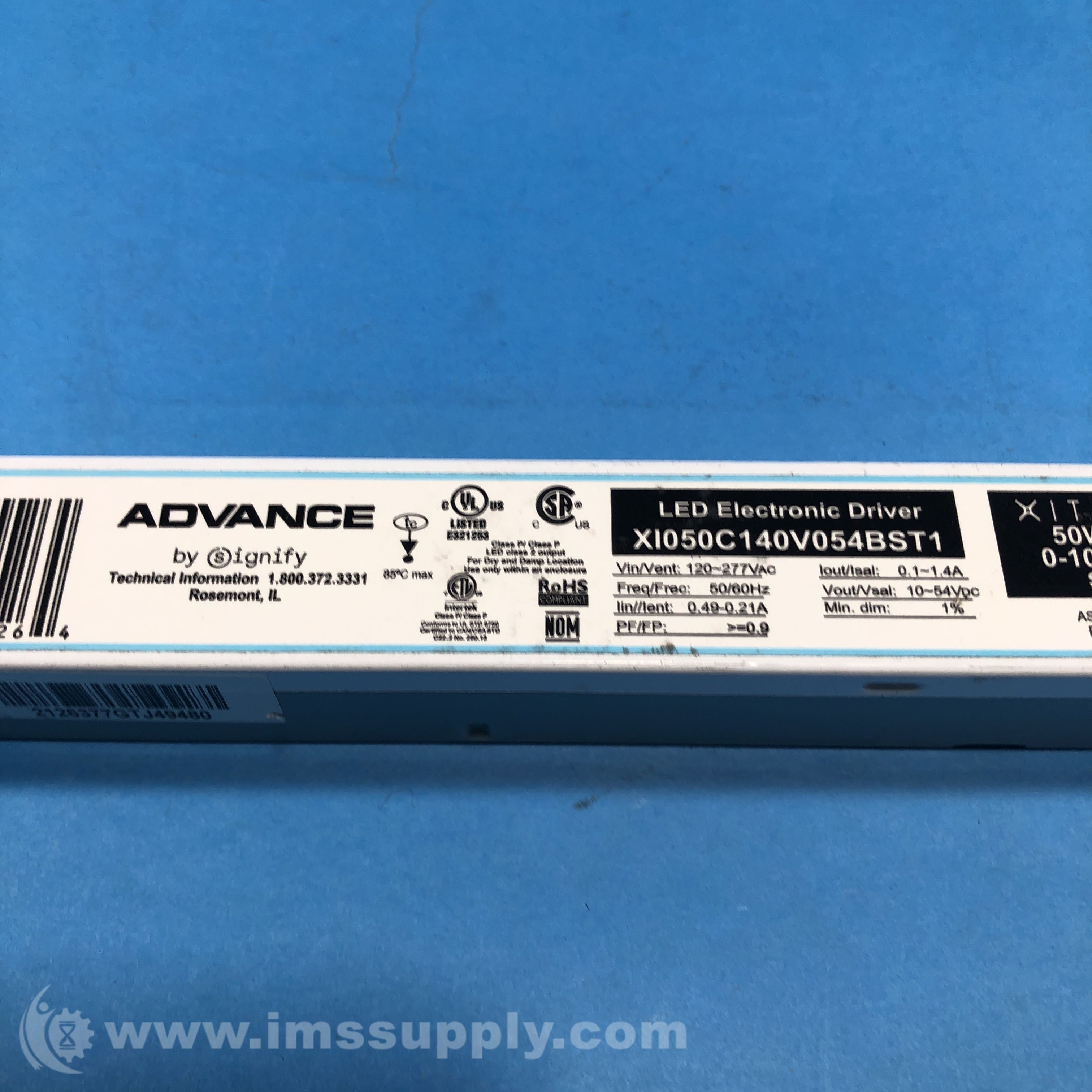 Advance XI050C140V054BST1 Xitanium Programmable LED Driver - 50W - IMS ...