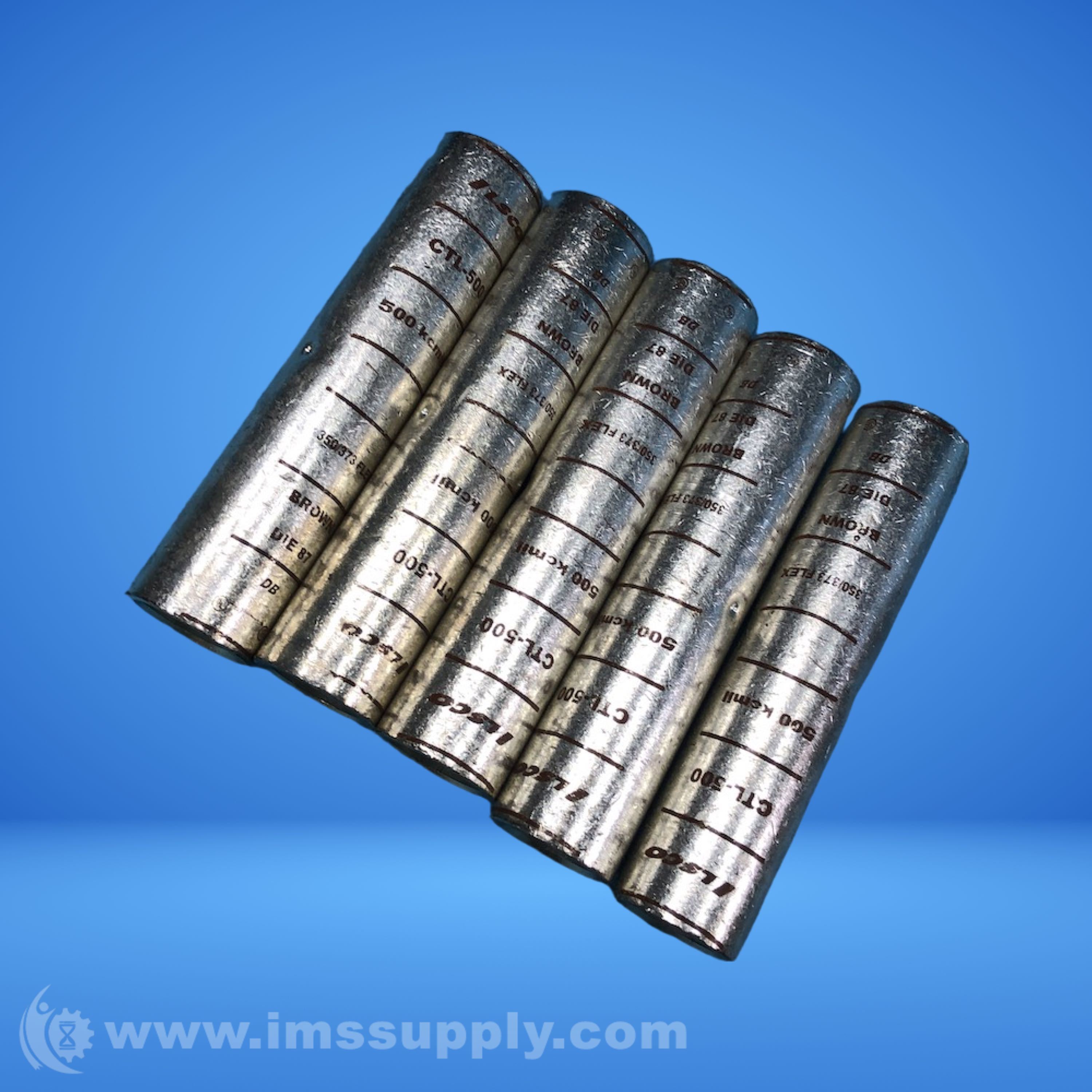 Ilsco CTL-500 Pack of 5 Copper Compression Sleeve Lugs - IMS Supply