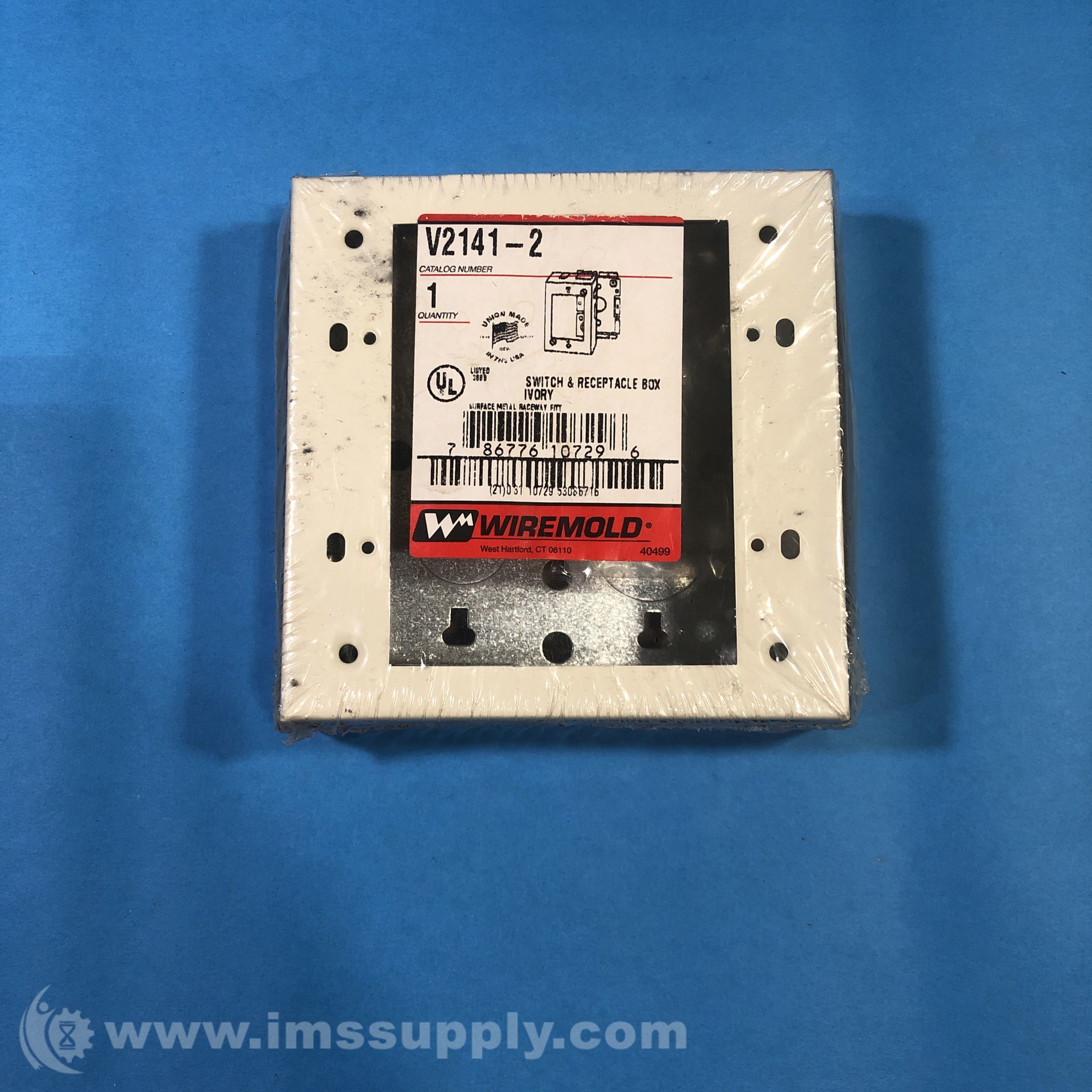 Wiremold V2141-2 Switch and Receptacle Box, Ivory - IMS Supply