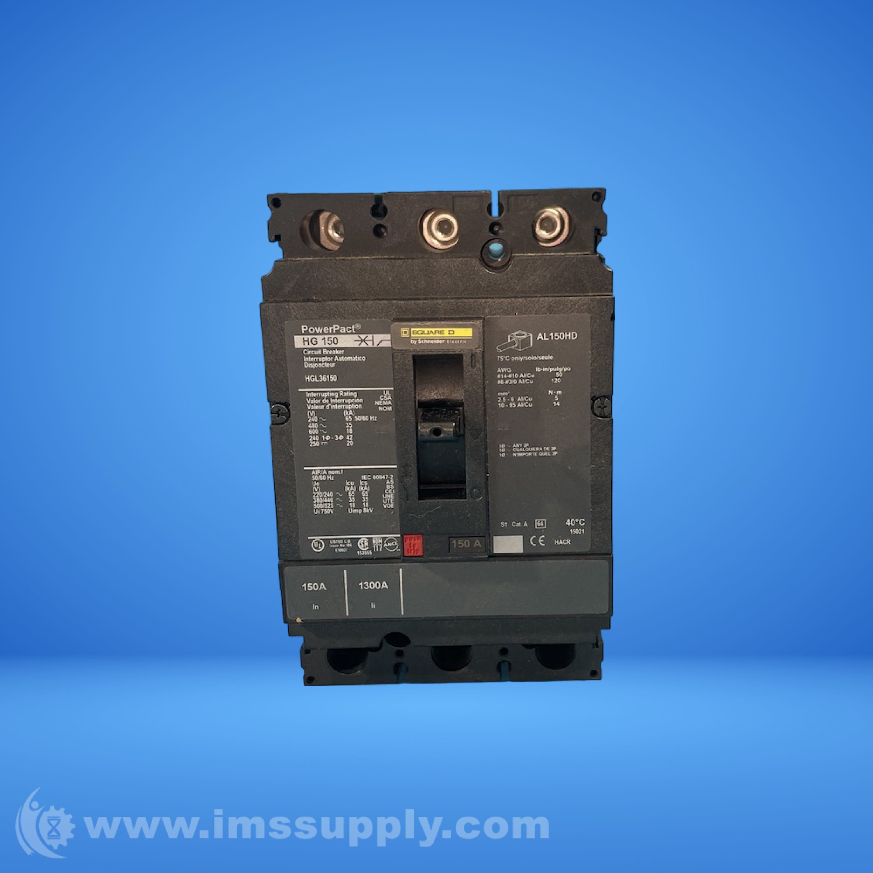 Square D HGL36150 Molded Case Circuit Breaker - IMS Supply