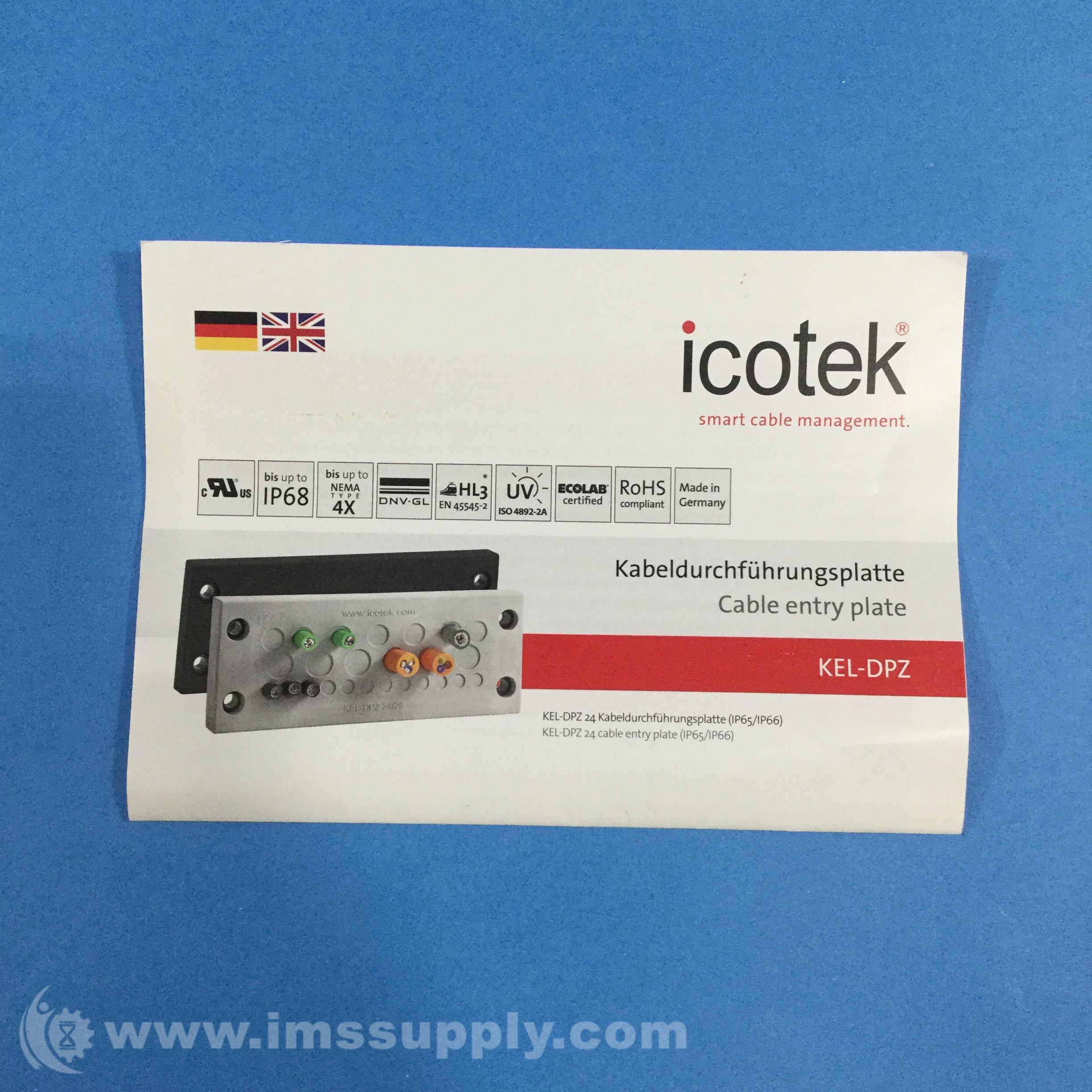 Icotek KEL-FG-E5 Single Row Cable Entry Frame - IMS Supply