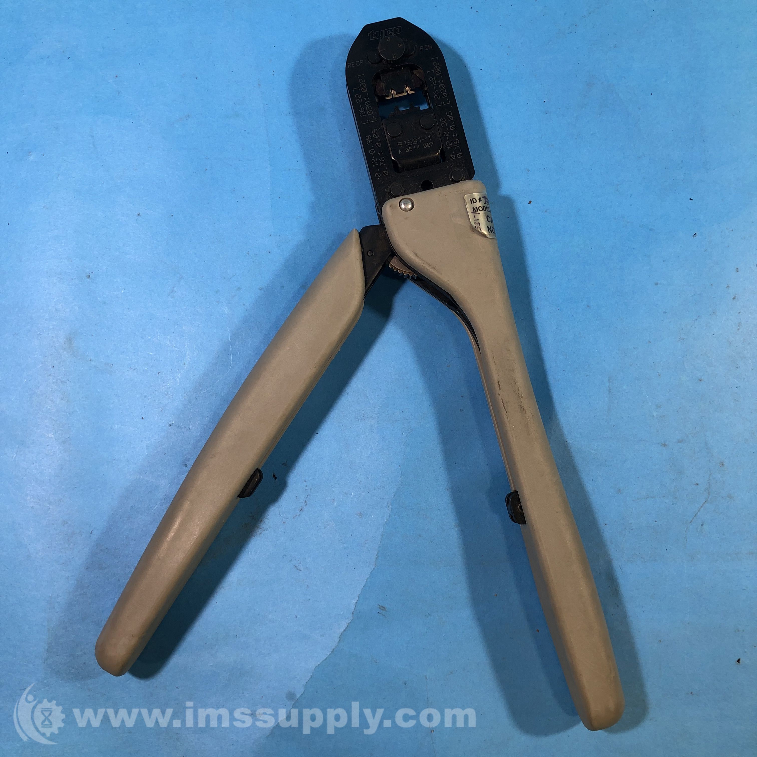 Tyco 91531-1 Tool Hand Crimper 22-26AWG Side - IMS Supply