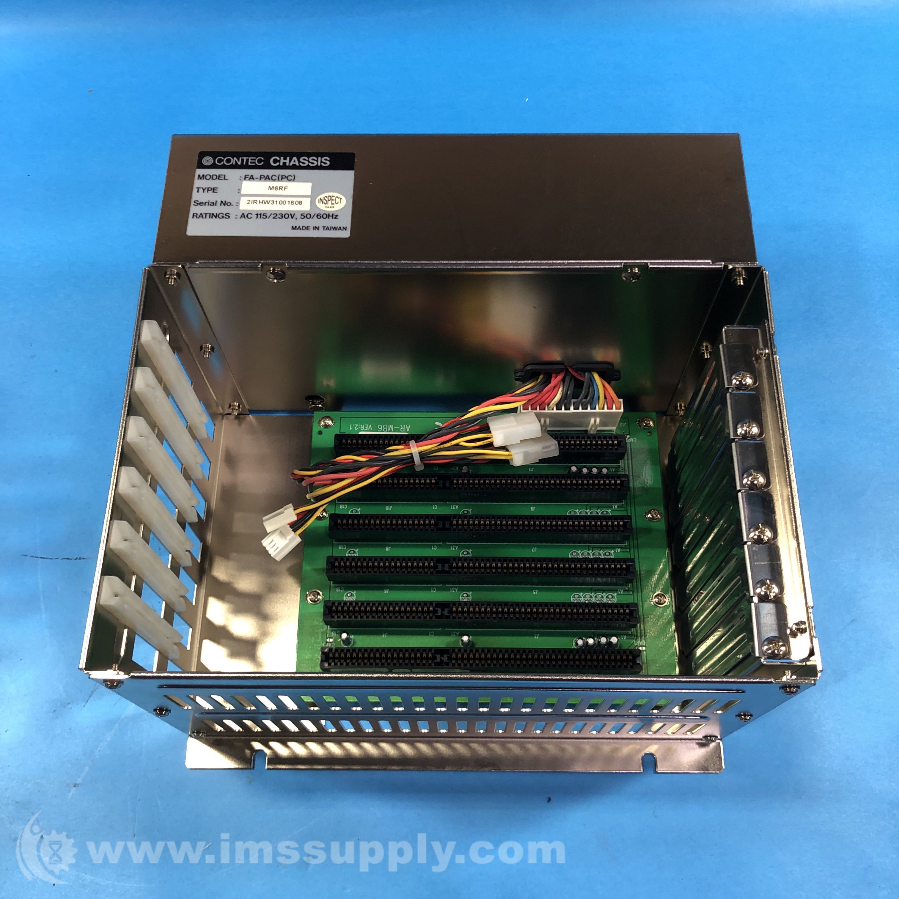 Contec FA-PAC(PC) Chassis, 6-Slot, M6RF, AC 115/230V, 50/60Hz - IMS Supply