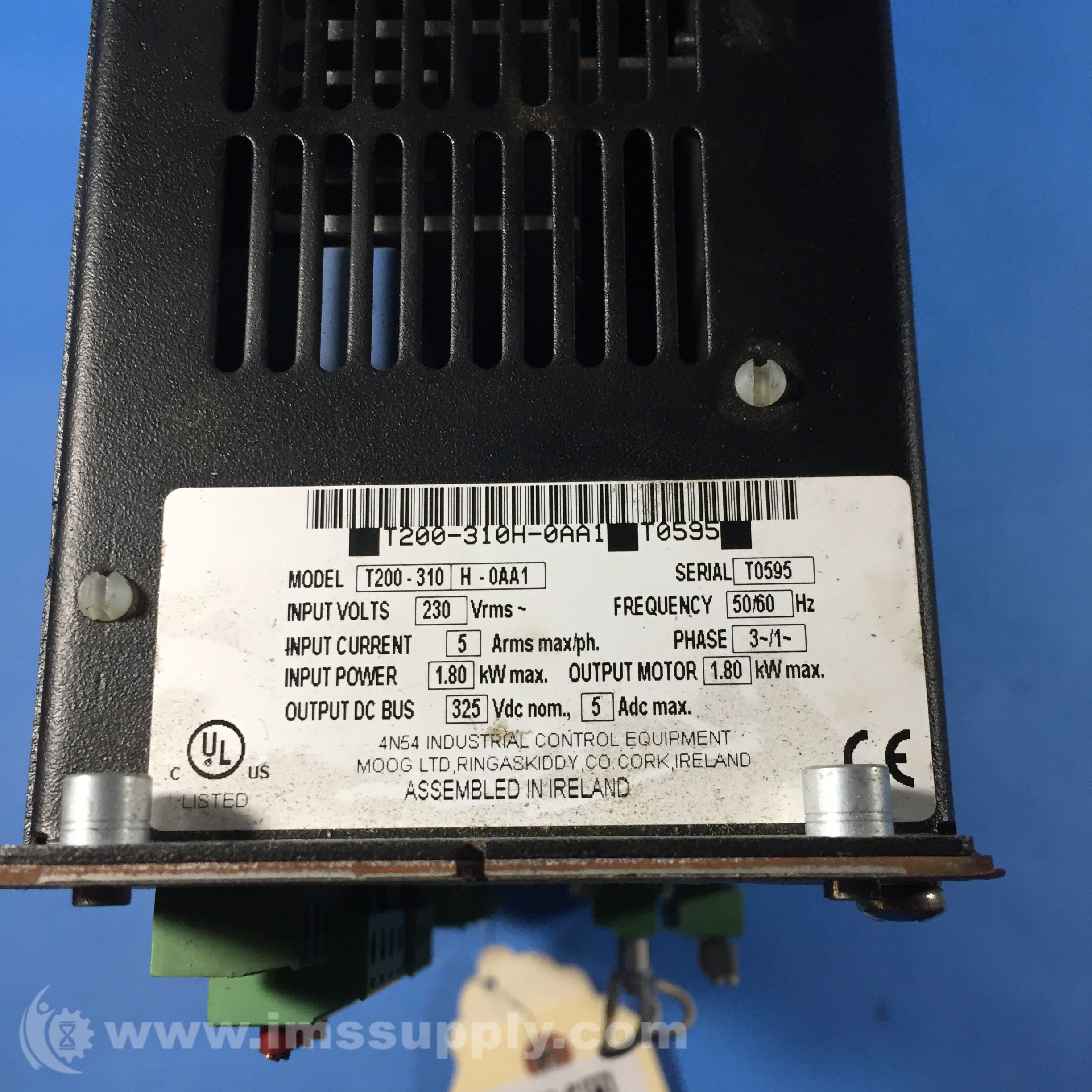 Moog T200-310H-0AA1 T200 Series Servodrive, Single-Axis - IMS Supply