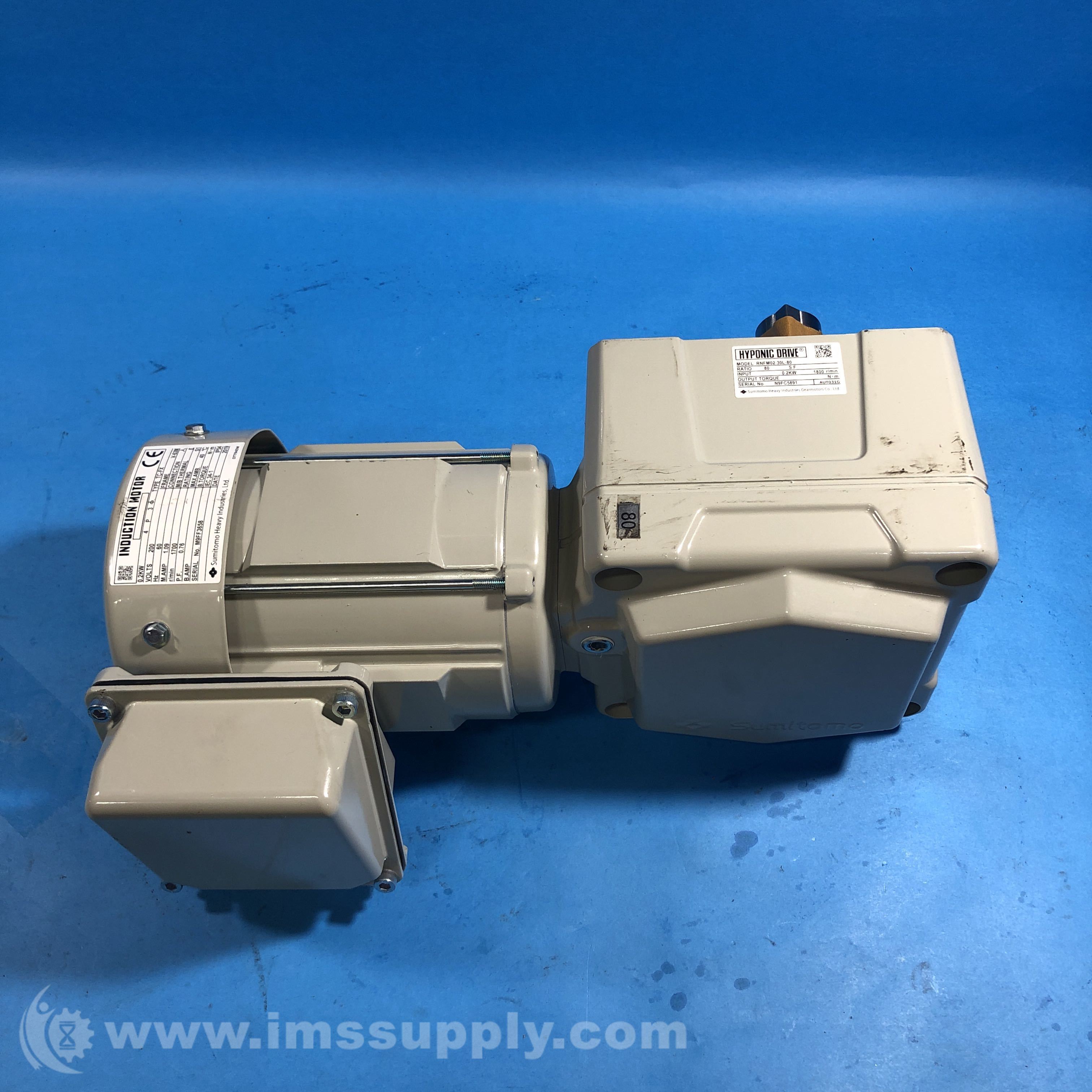 Sumitomo Heavy Industries RNFM02-30L-80 Hyponic Drive Gearmotor - IMS ...
