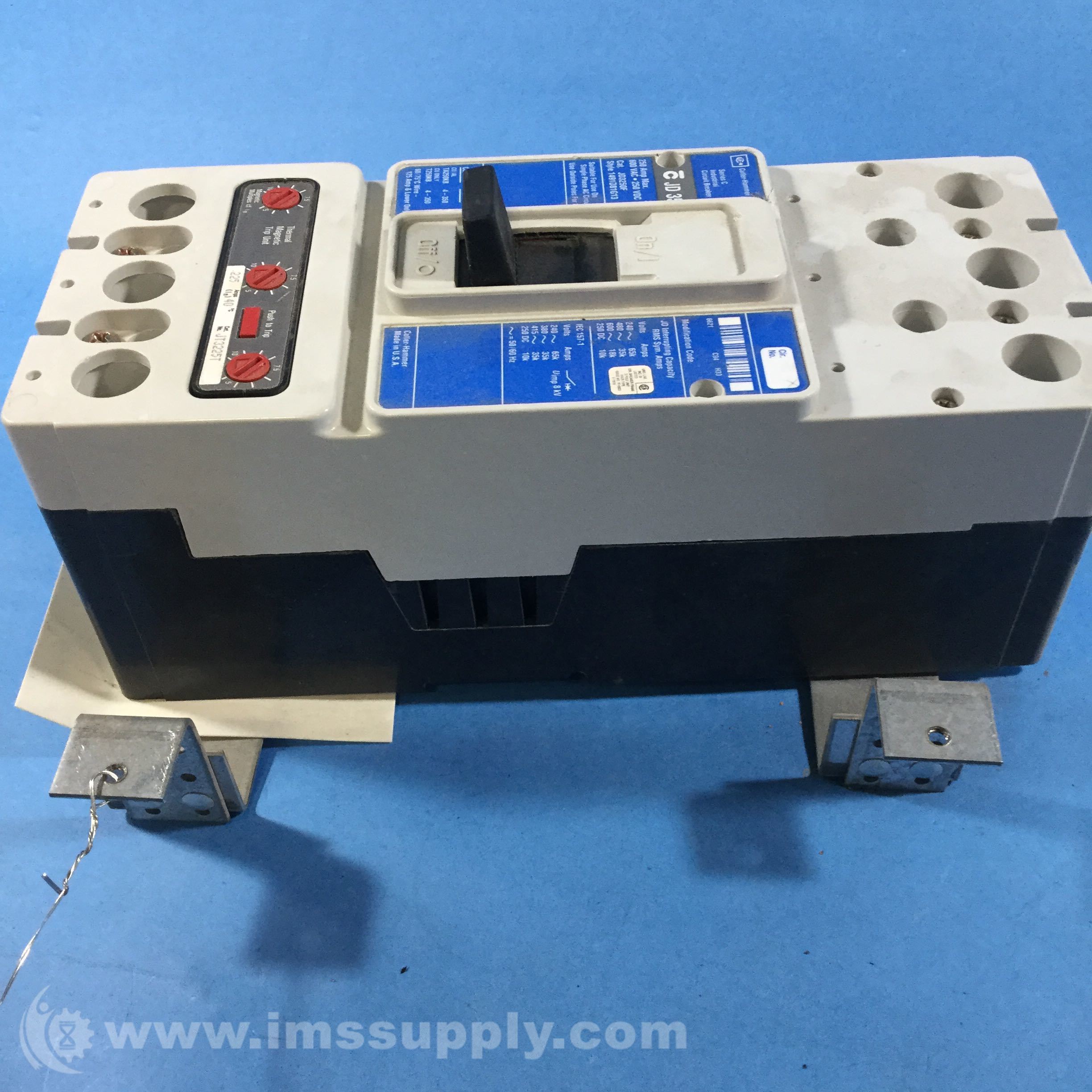 Cutler Hammer JD3250F Circuit Breaker, 250AMP, 3-Pole, 250VDC - IMS Supply