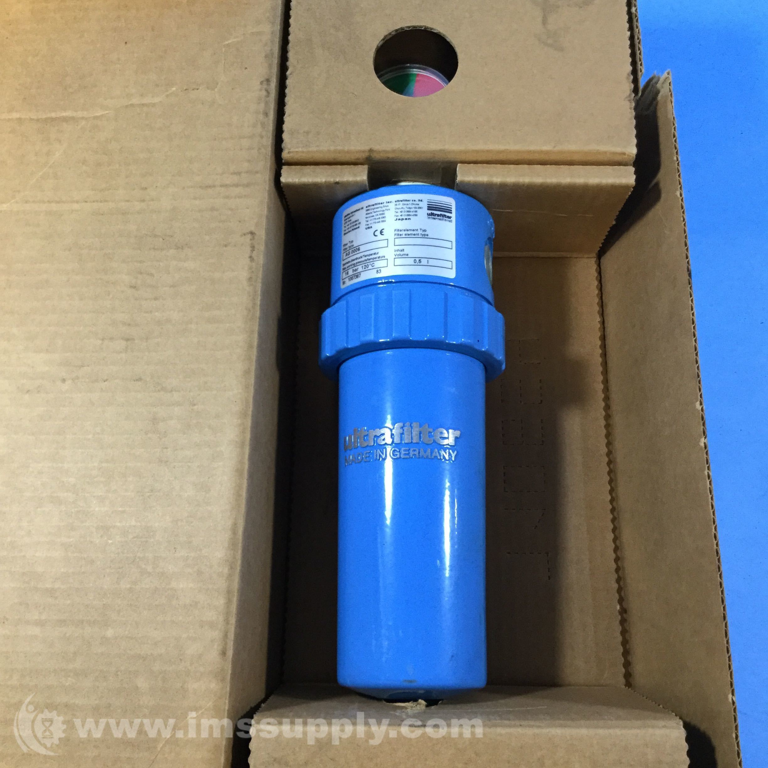 Ultrafilter Gmbh AG 0006 Air Filter - IMS Supply