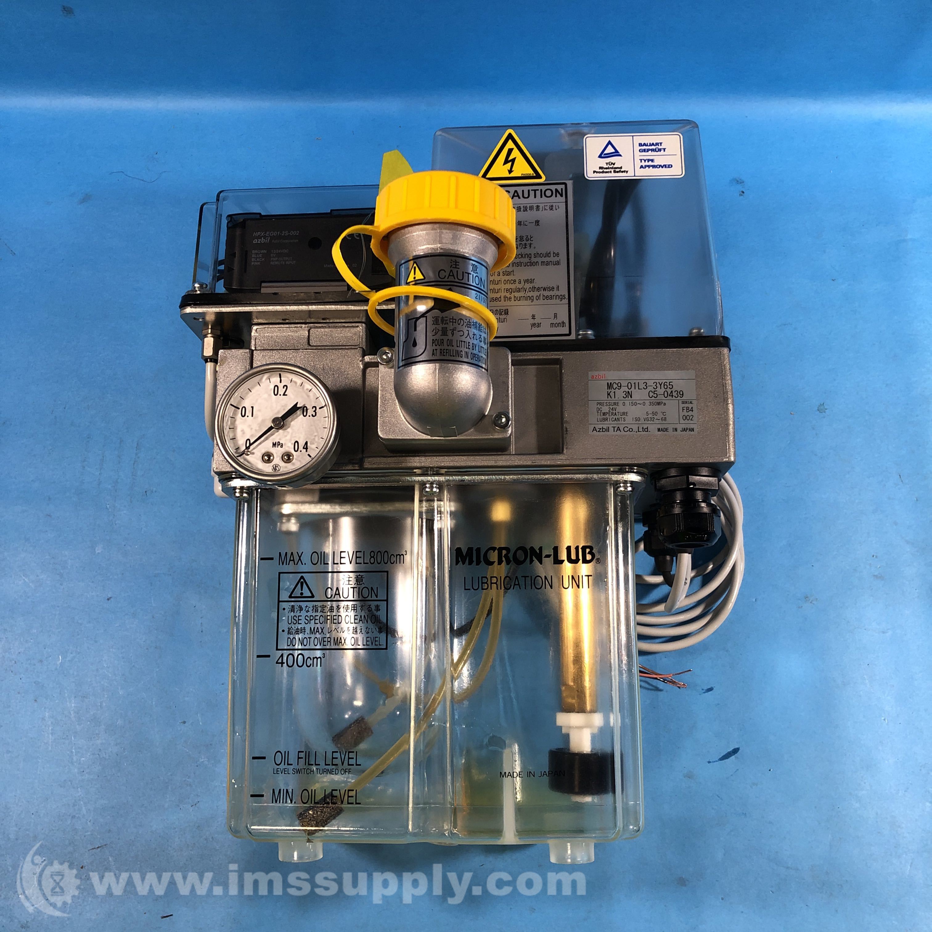 Azbil MC9-01L3-3Y65 Micron-Lub Lubrication Unit - IMS Supply