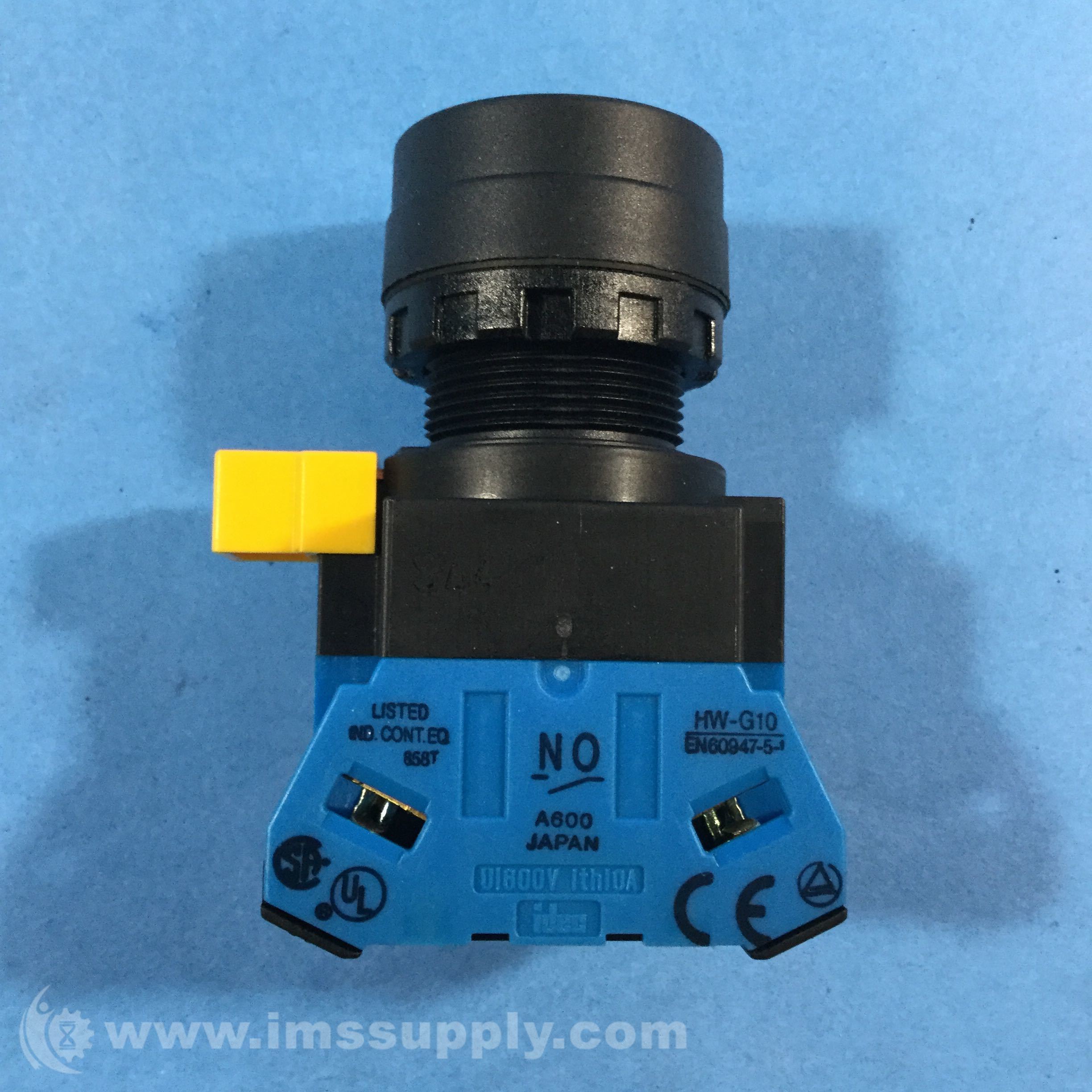 Idec HW1B-M110Y 22MM, HW Series Pushbutton, Flush, Momentary - IMS Supply