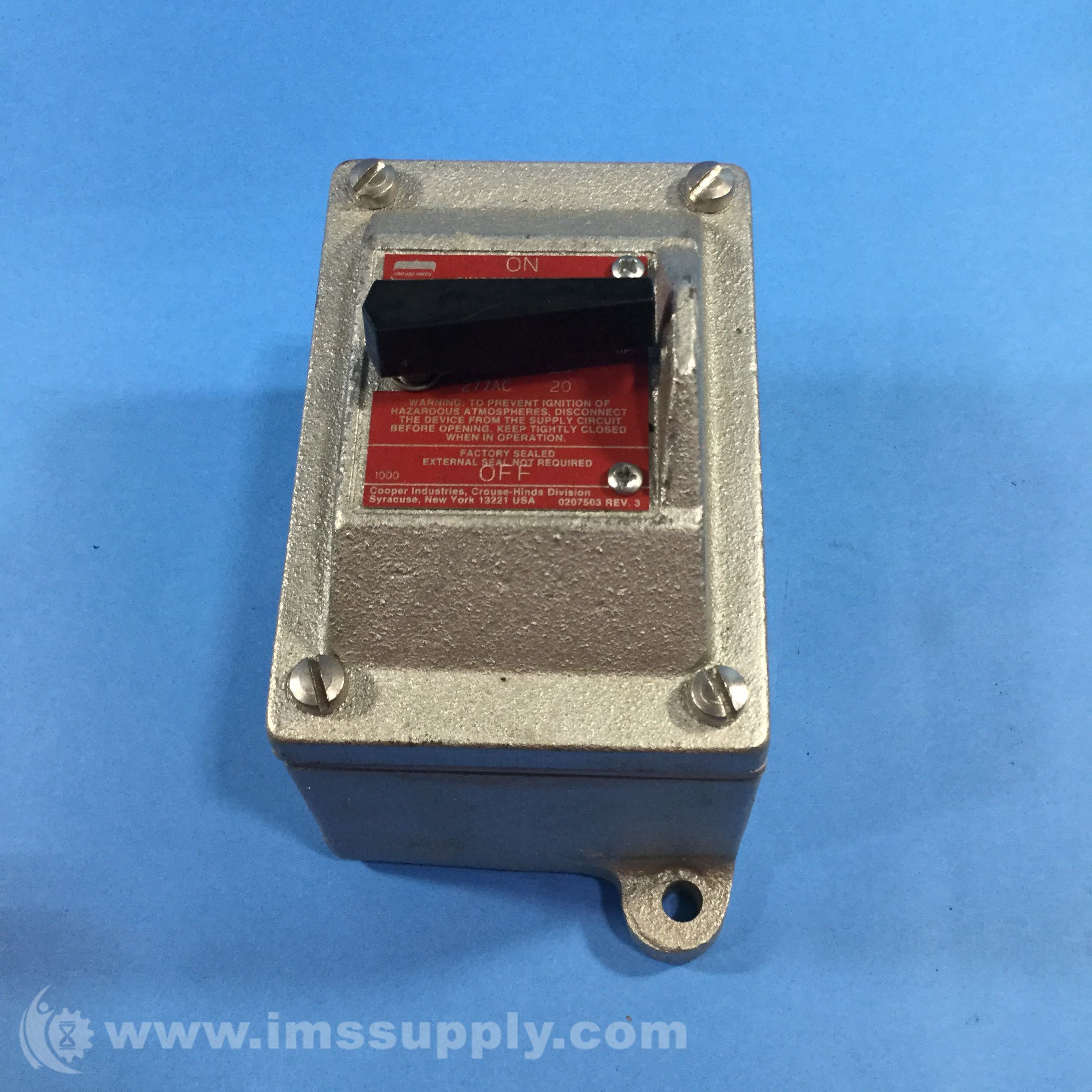Crouse Hinds EDS2129 Explosionproof Snap Switch - IMS Supply