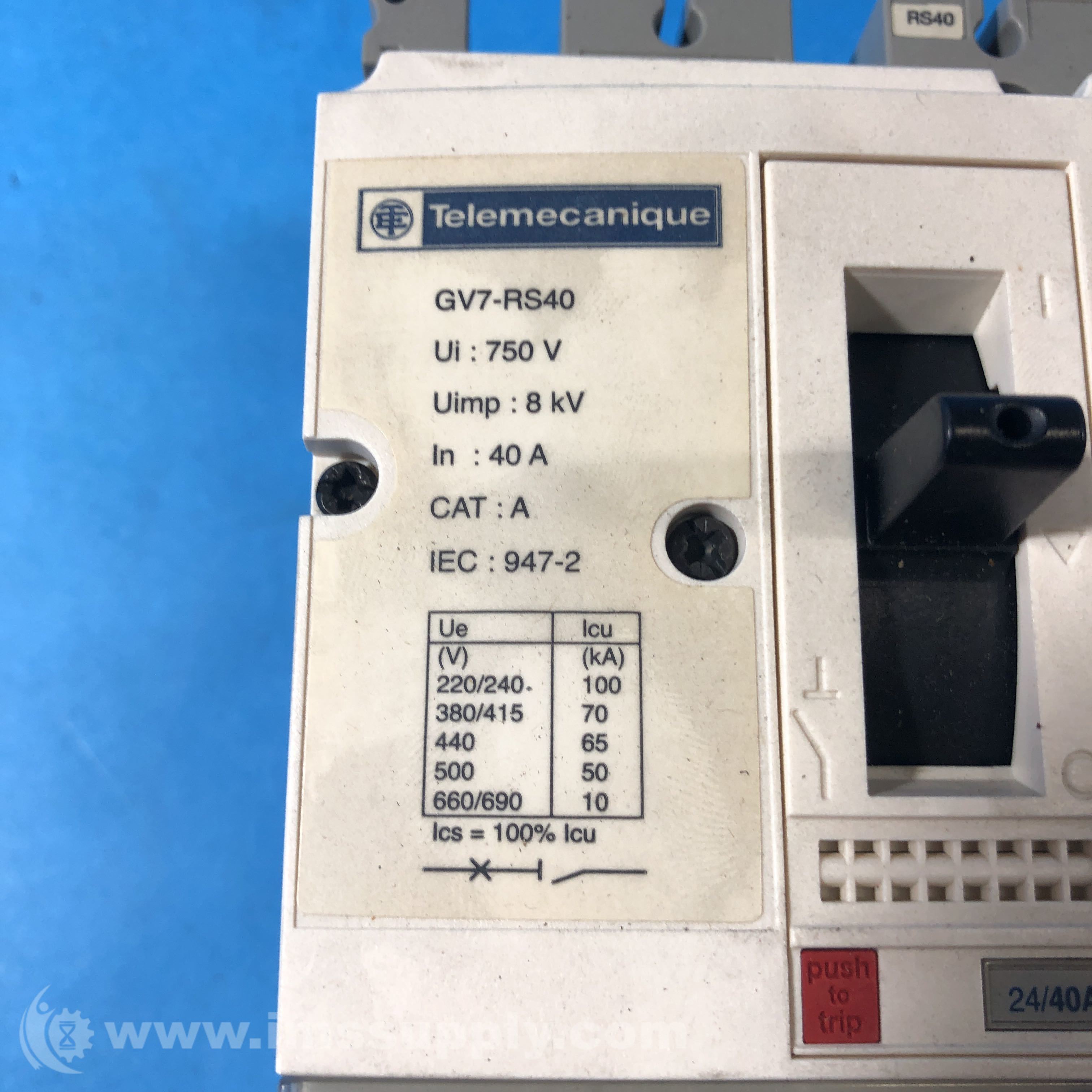 Telemecanique GV7-RS40 Circuit Breaker - IMS Supply