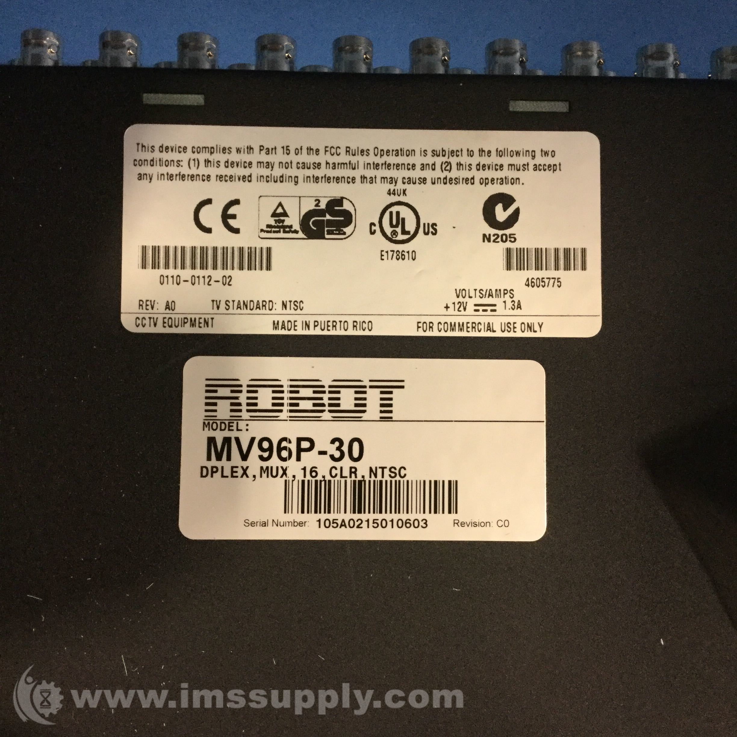 Robot MV96P-30 Multiplexer Multivision Pro Color Duplex - IMS Supply