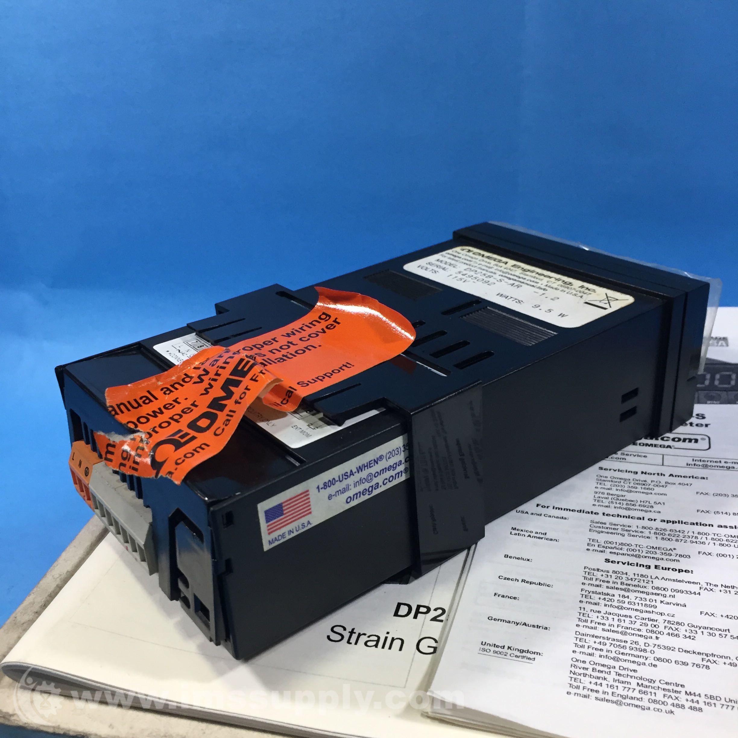 Omega Engineering DP25B-S-AR-1.2 Strain Gage Panel Meter - IMS Supply