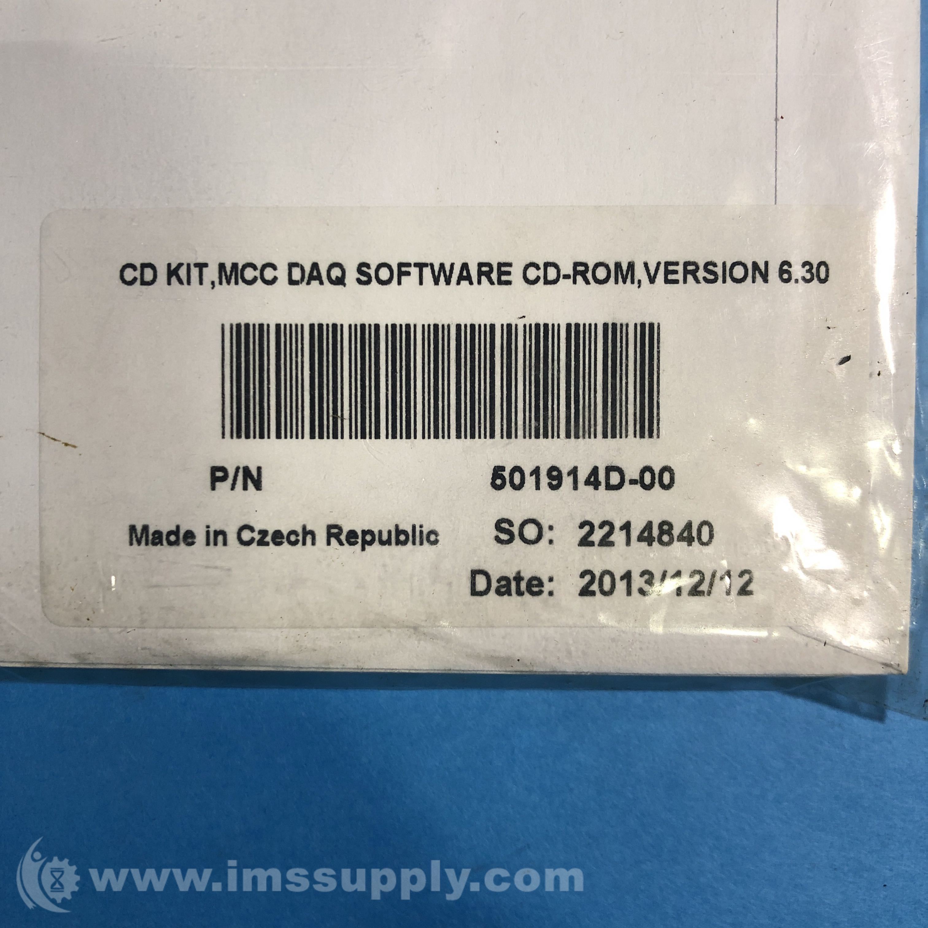 Measurement Computing 501914D-00 Quick Start Guide MCC DAQ CD Kit - IMS ...