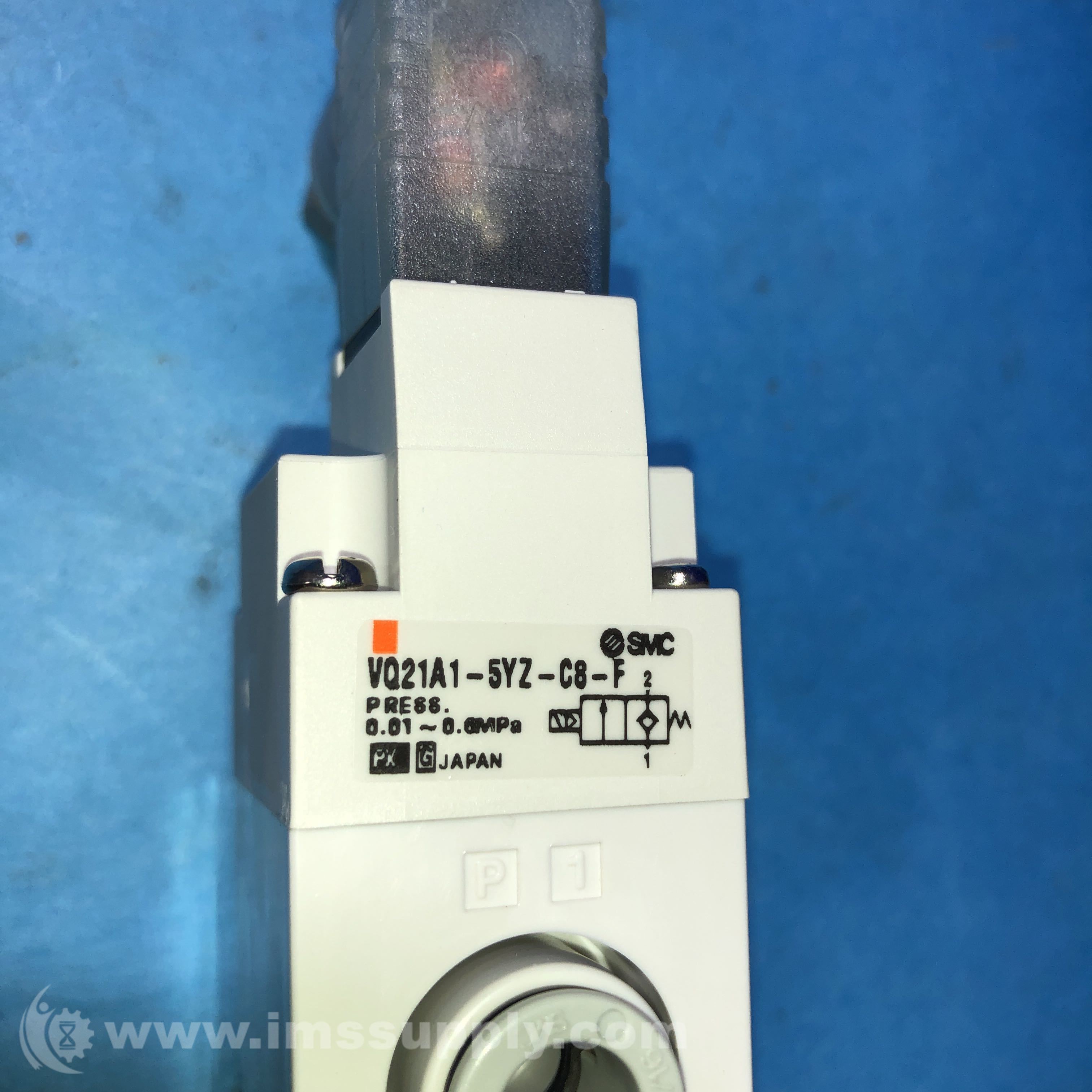 SMC Pneumatic solenoid valve, VQ21A1-5YZ-C8-F - IMS Supply