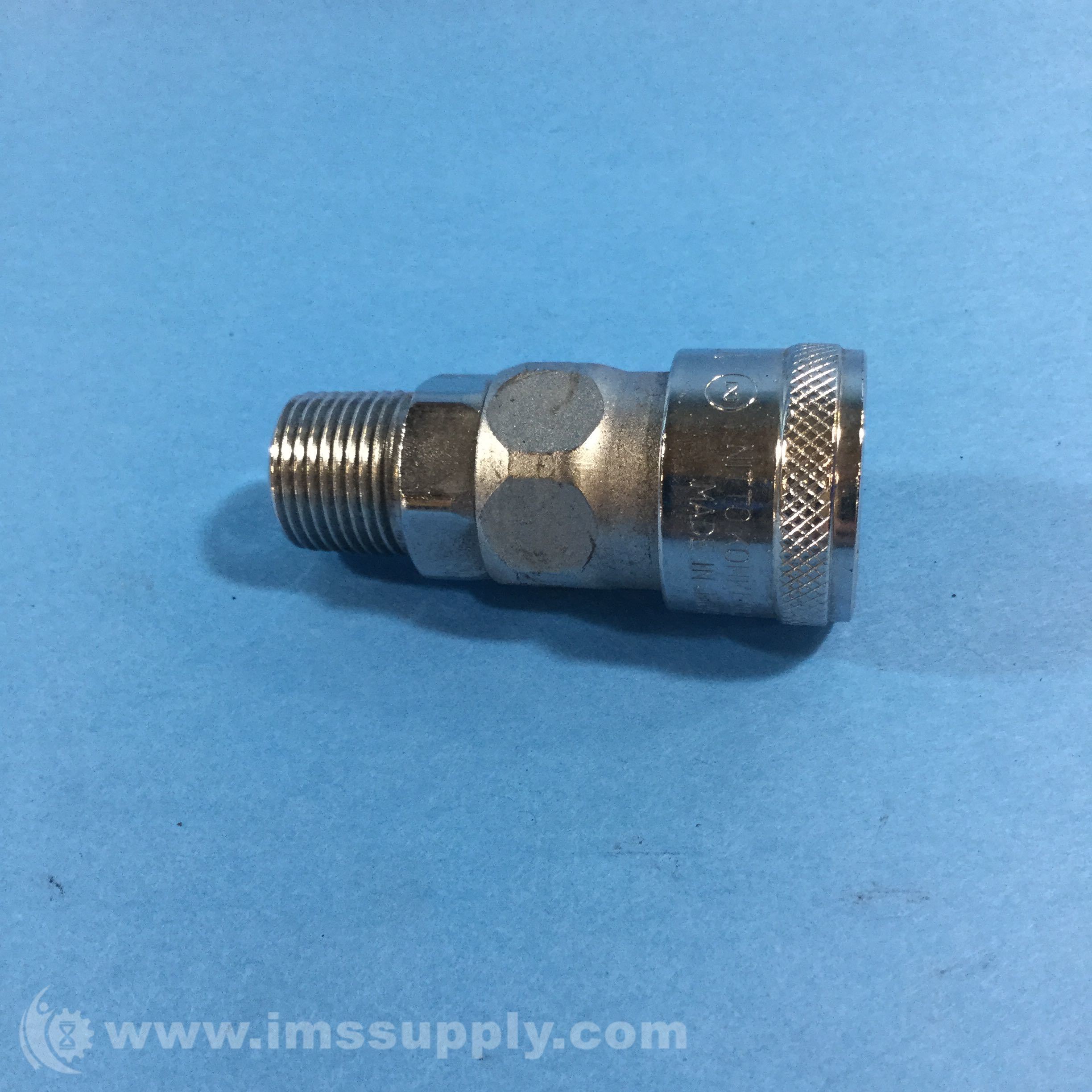 Nitto Kohki 30SM Pneumatic Pipe Fitting, SS41 Steel - IMS Supply