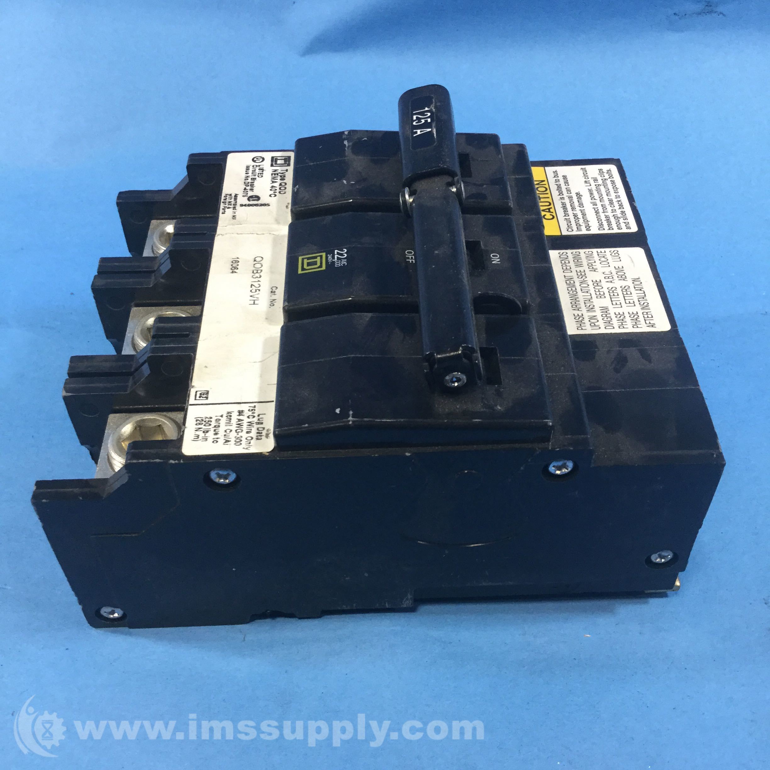 Square D QOB3125VH Molded Case Circuit Breaker - IMS Supply