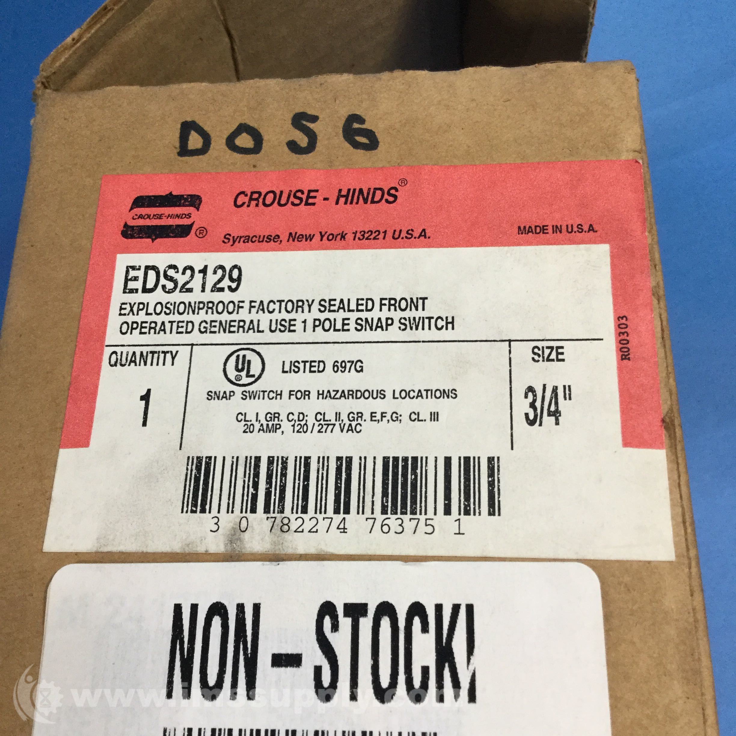 Crouse Hinds EDS2129 Explosionproof Snap Switch - IMS Supply