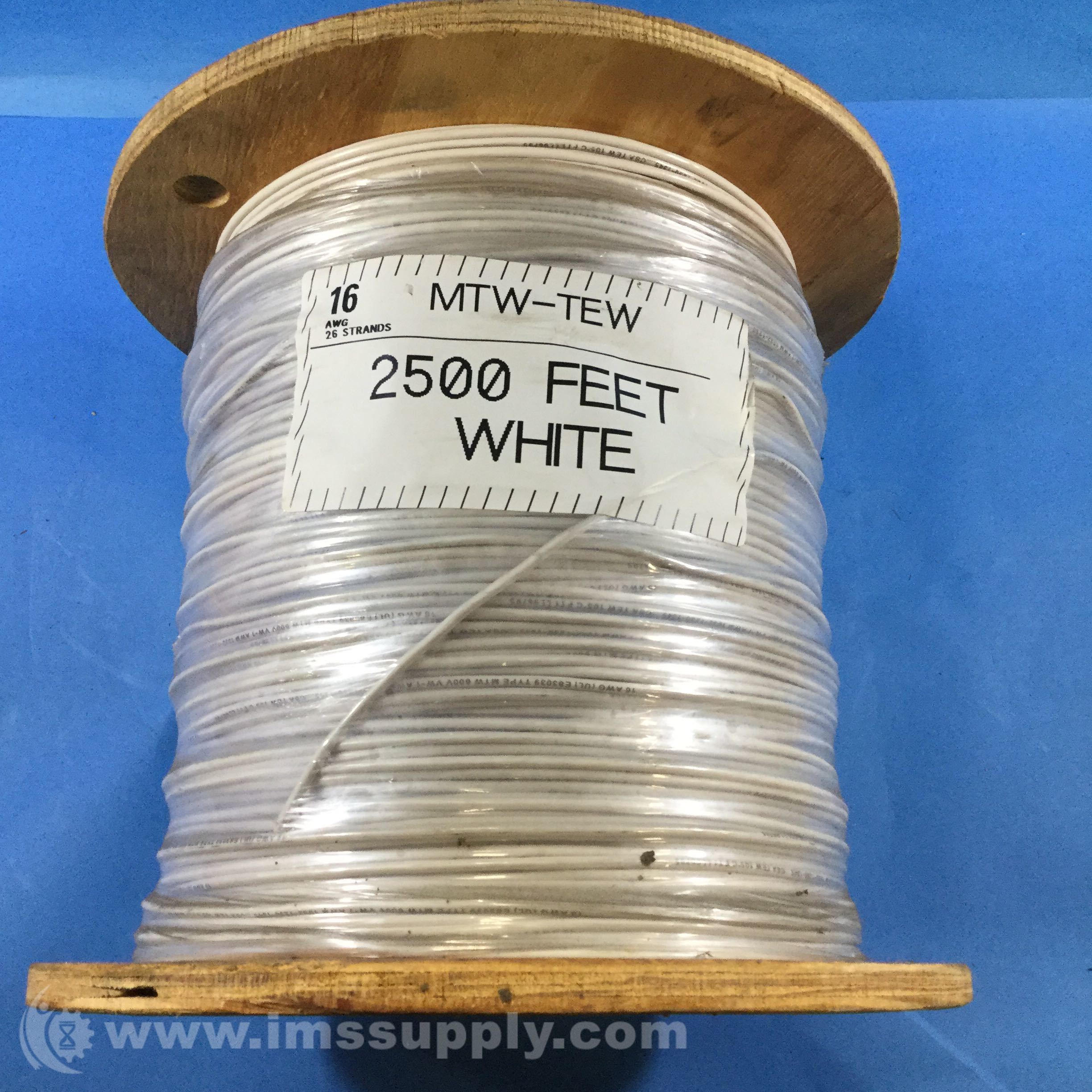 Southwire MTW-TEW 2500 FT White 16AWG 26 Strands Copper Wire - IMS Supply