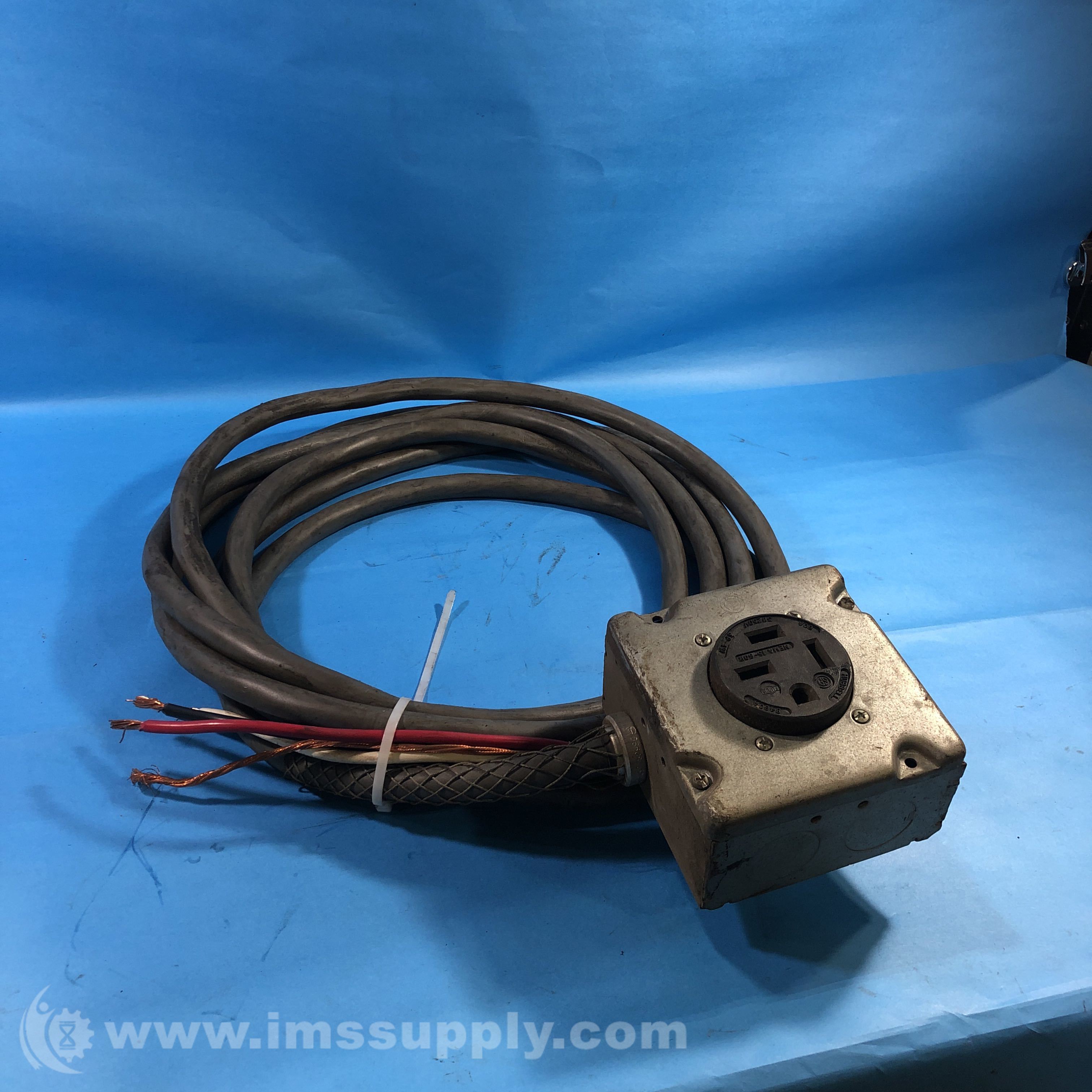 Hubbell 8460A Receptacle, 60A,250V, 3P, 4 Wire with Cable Assembl - IMS ...