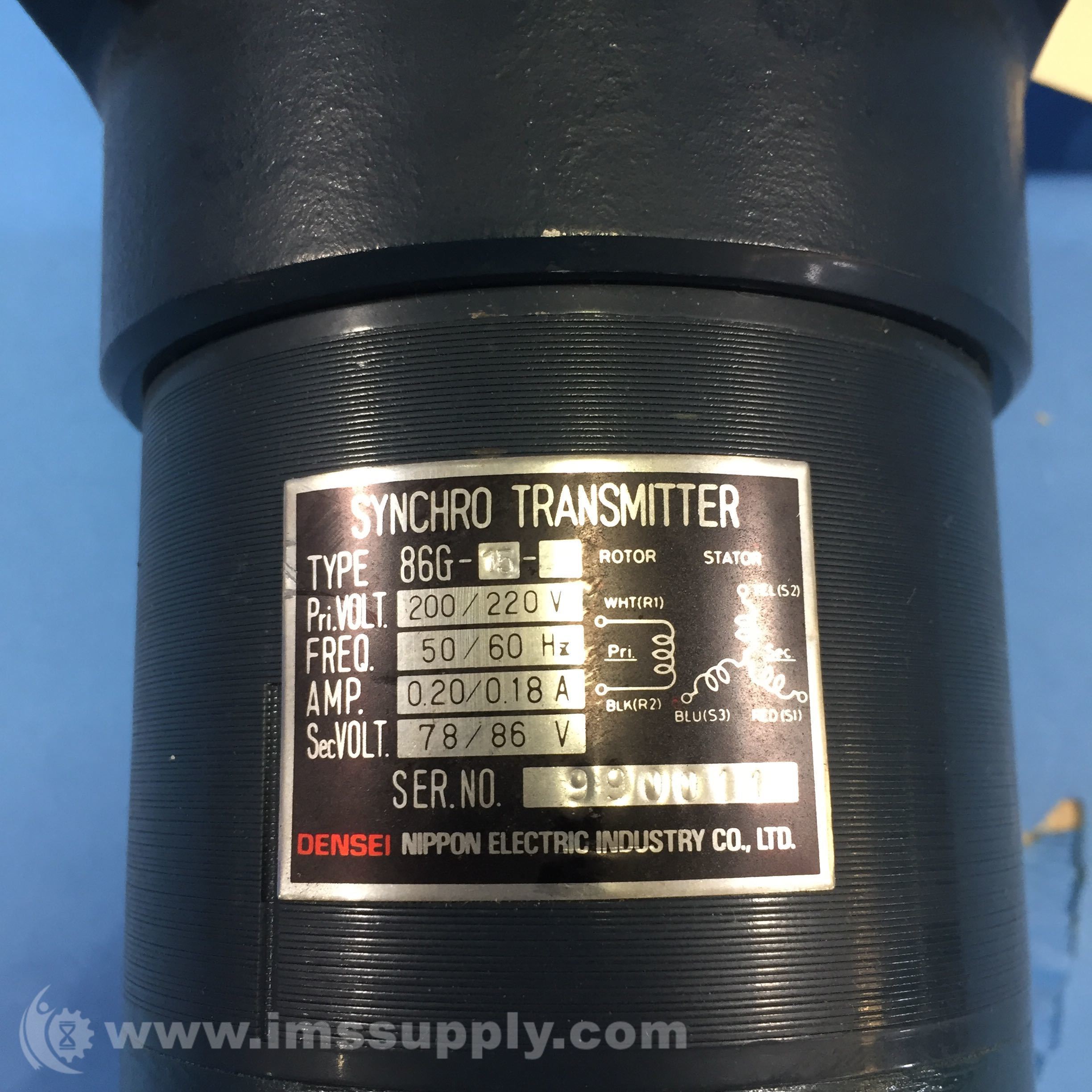 Densei 86G-15 Synchro Torque Transmitter Motor - IMS Supply