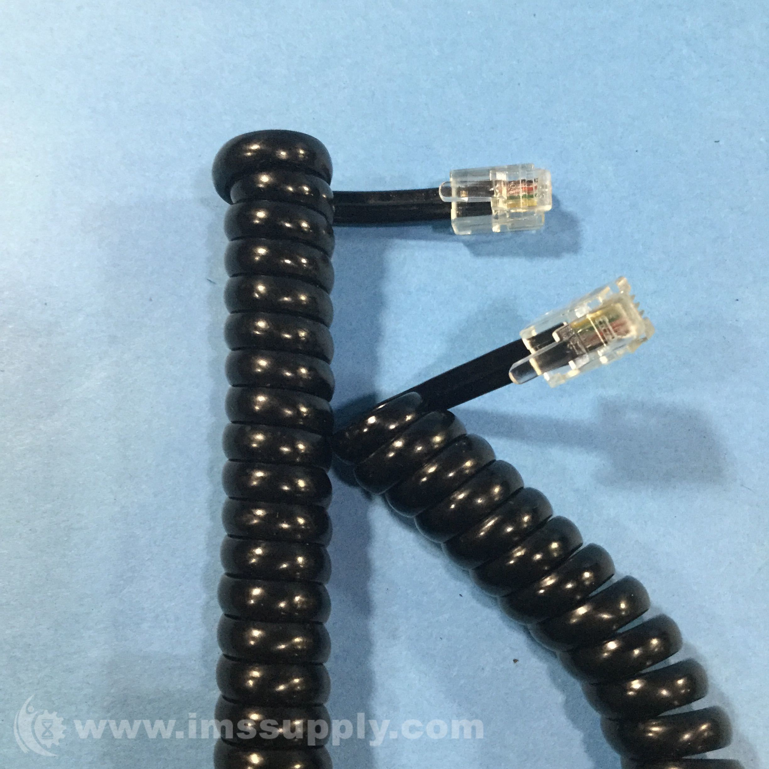 10 Coiled Telephone Cord, Black - IMS Supply
