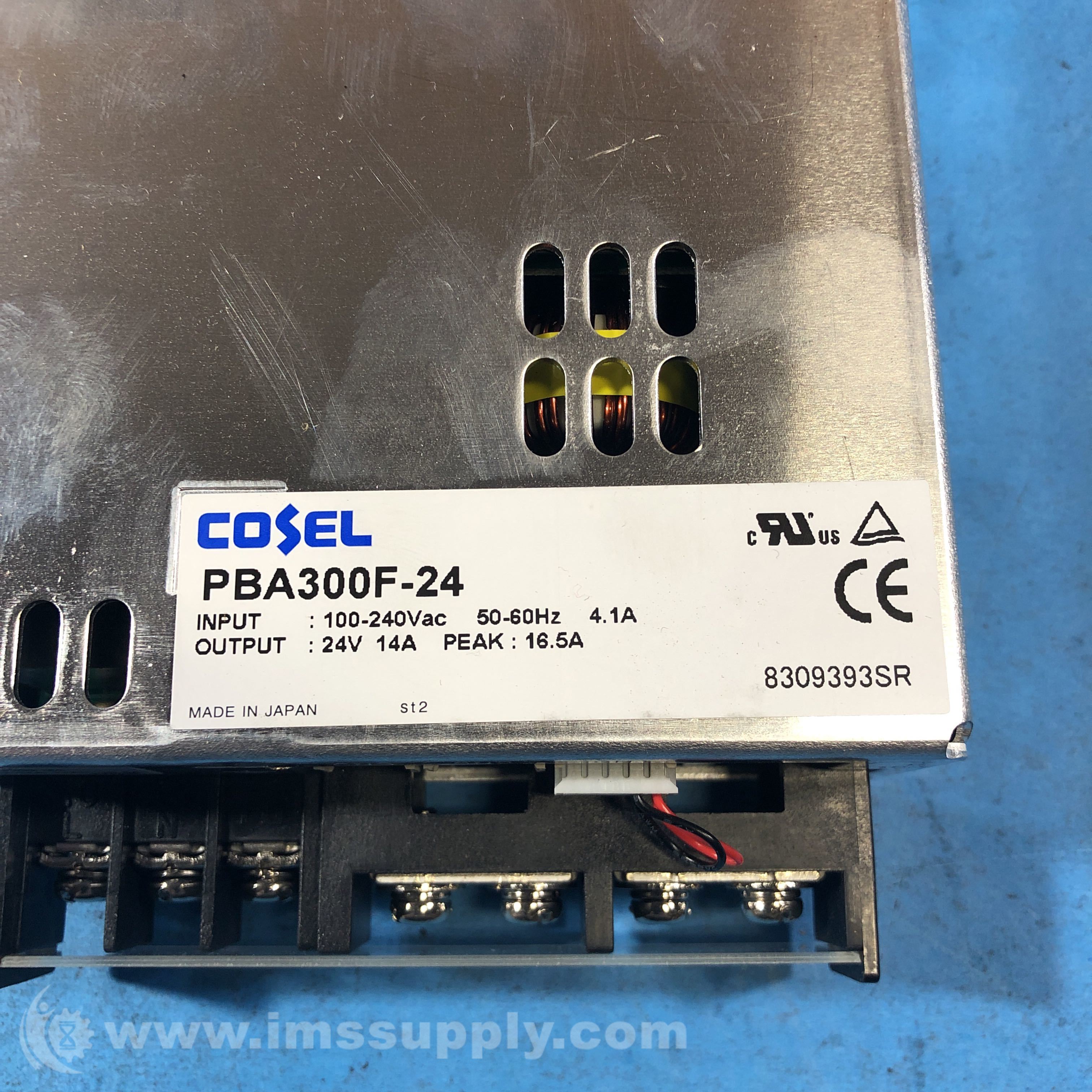 Cosel PBA300F-24 Power Supply, AC-DC, 24V, 14A - IMS Supply