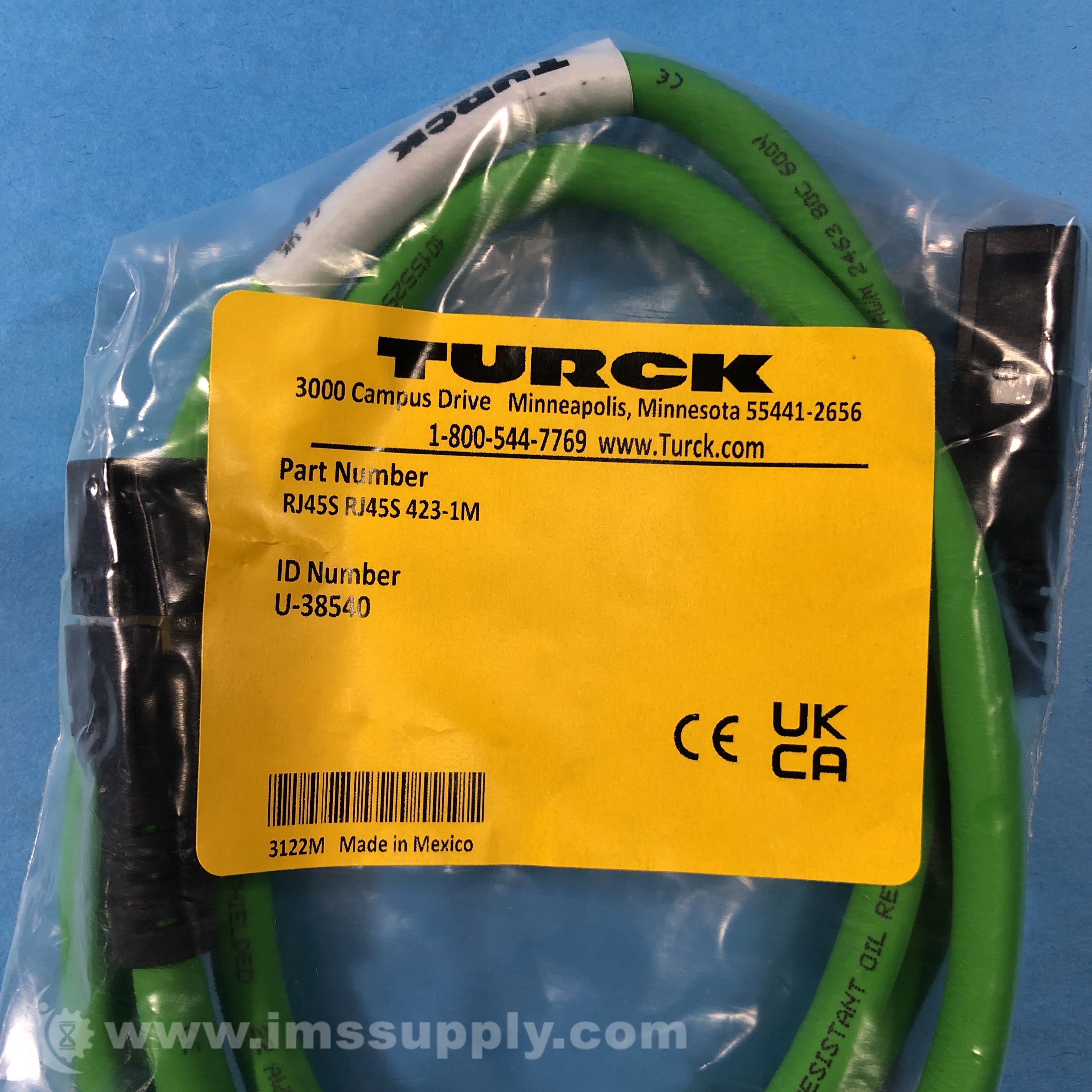 Turck RJ45S RJ45S 423-1M PROFINET Extension Cordset - IMS Supply