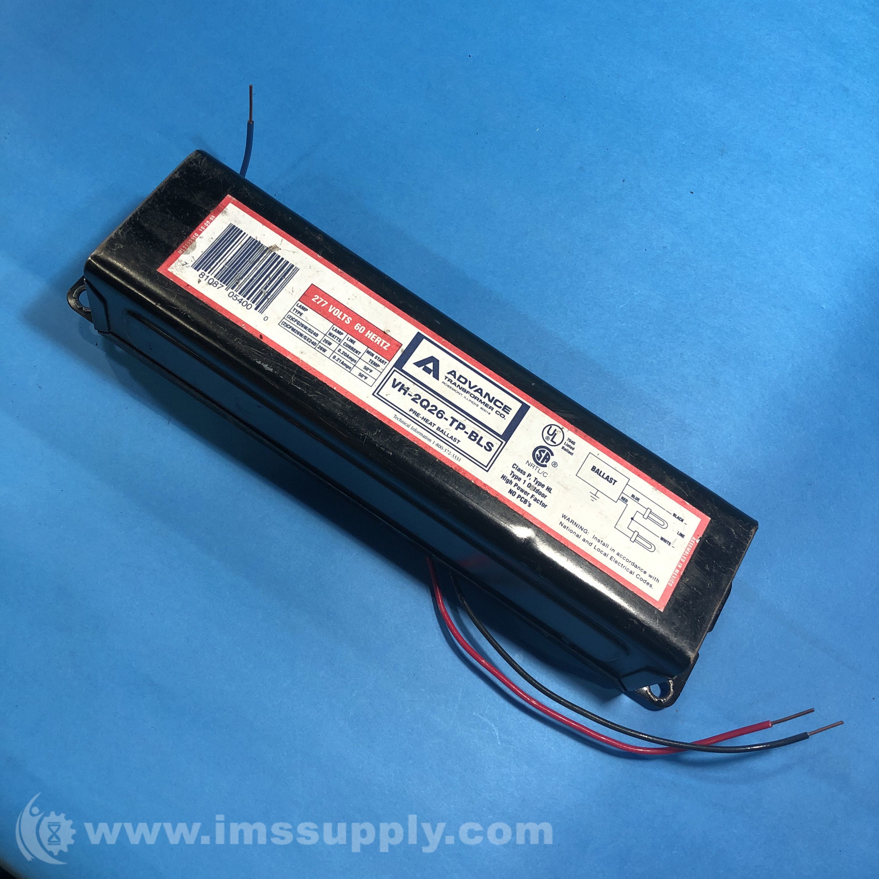 Advance Transformer Co. VH-2Q26-TP-BLS Fluorescent Ballast - IMS Supply