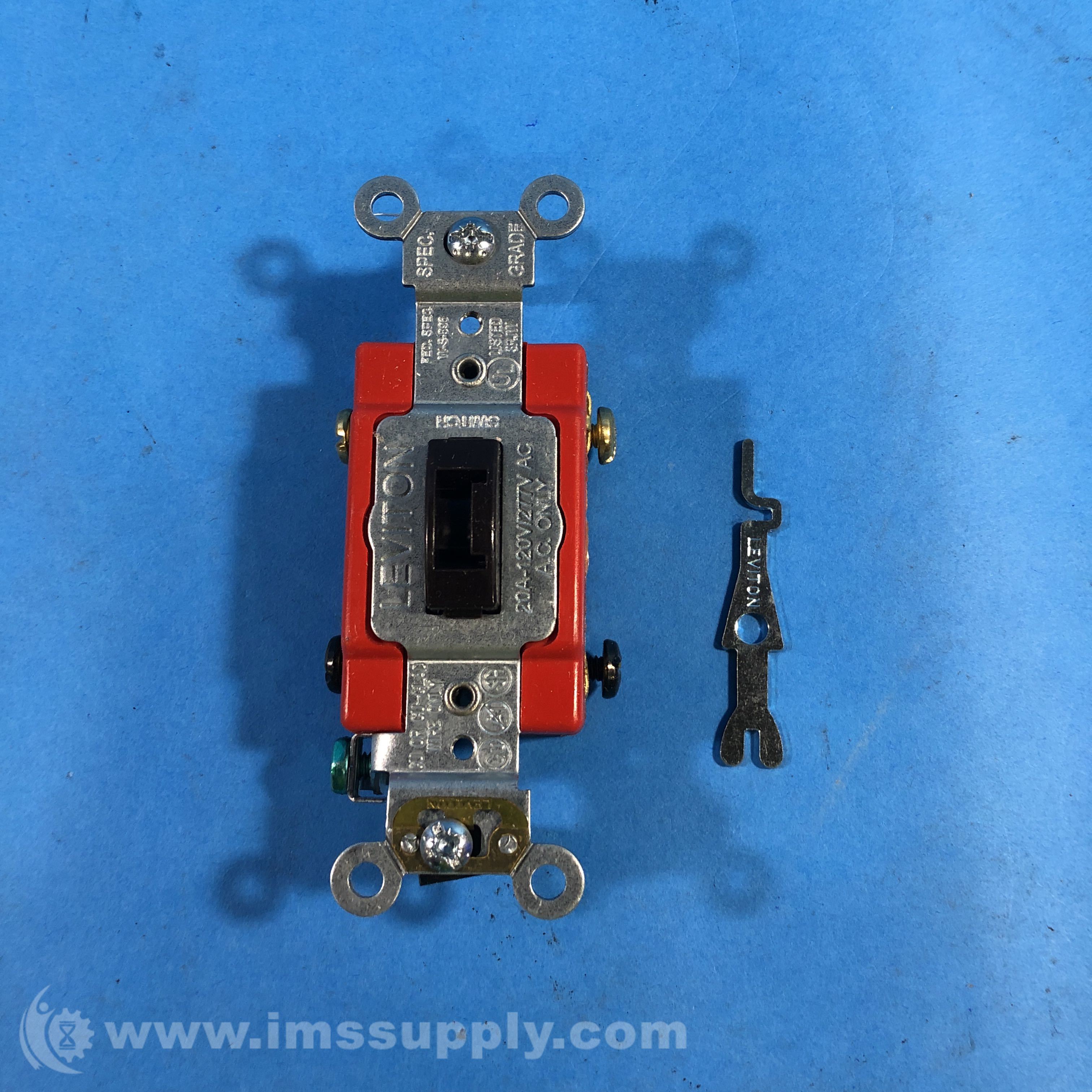 Leviton 1222-2L Toggle Locking Double-Pole AC Quiet Switch - IMS Supply