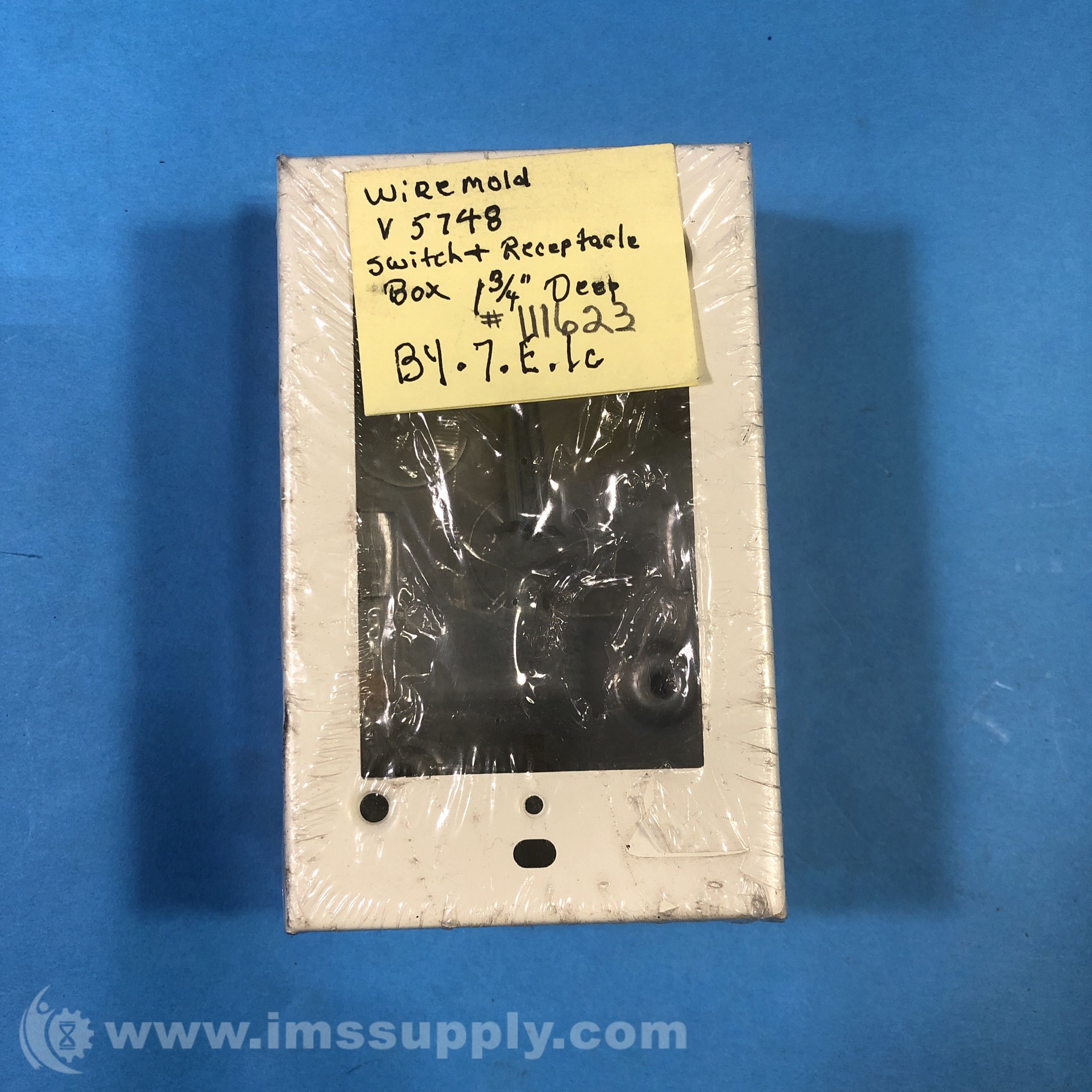 Wiremold V5748 Deep Device Box: 700/500, Steel, Ivory, 1 Gang - IMS Supply