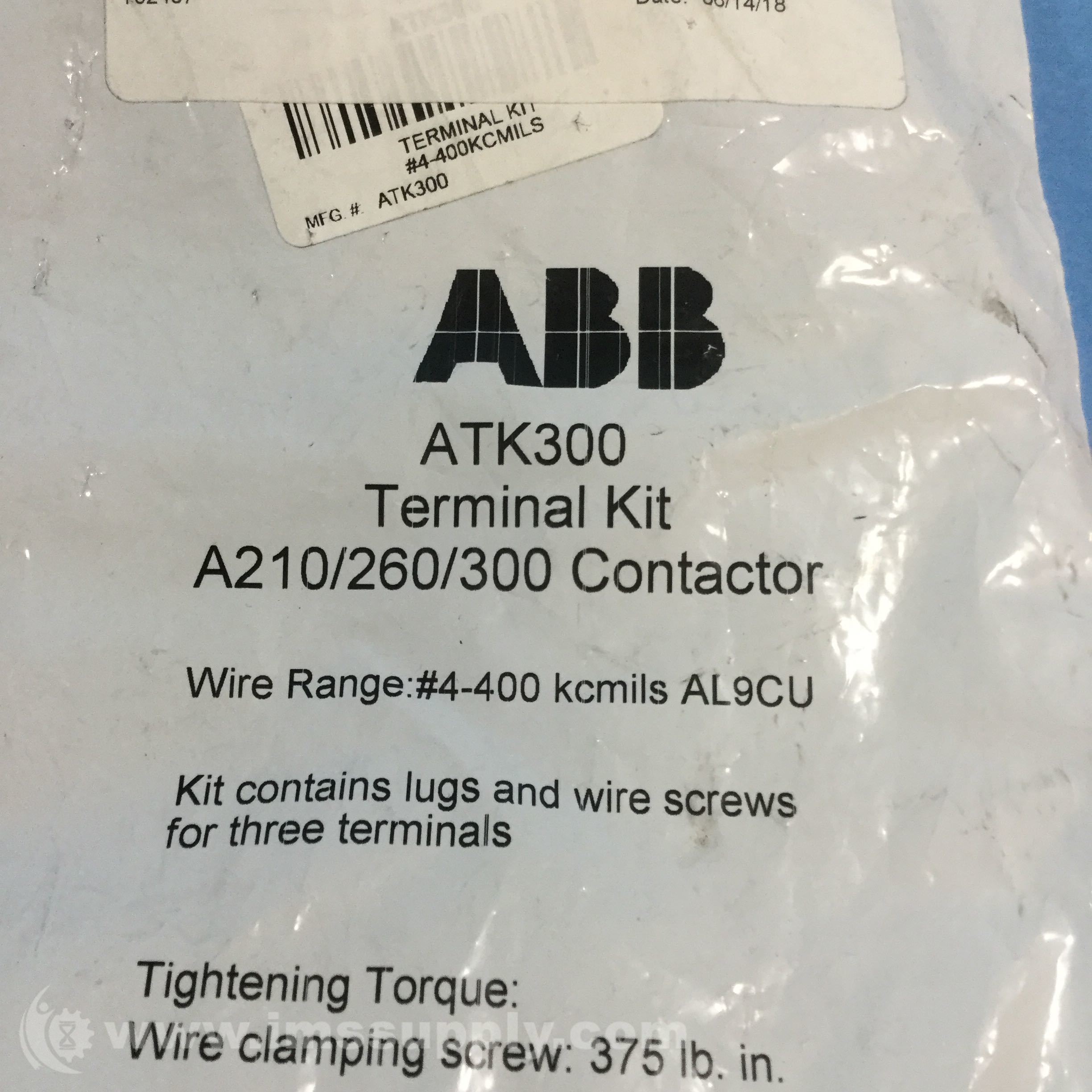 ABB ATK300 Terminal Lug, 4-400MCM, 3 / Set - IMS Supply
