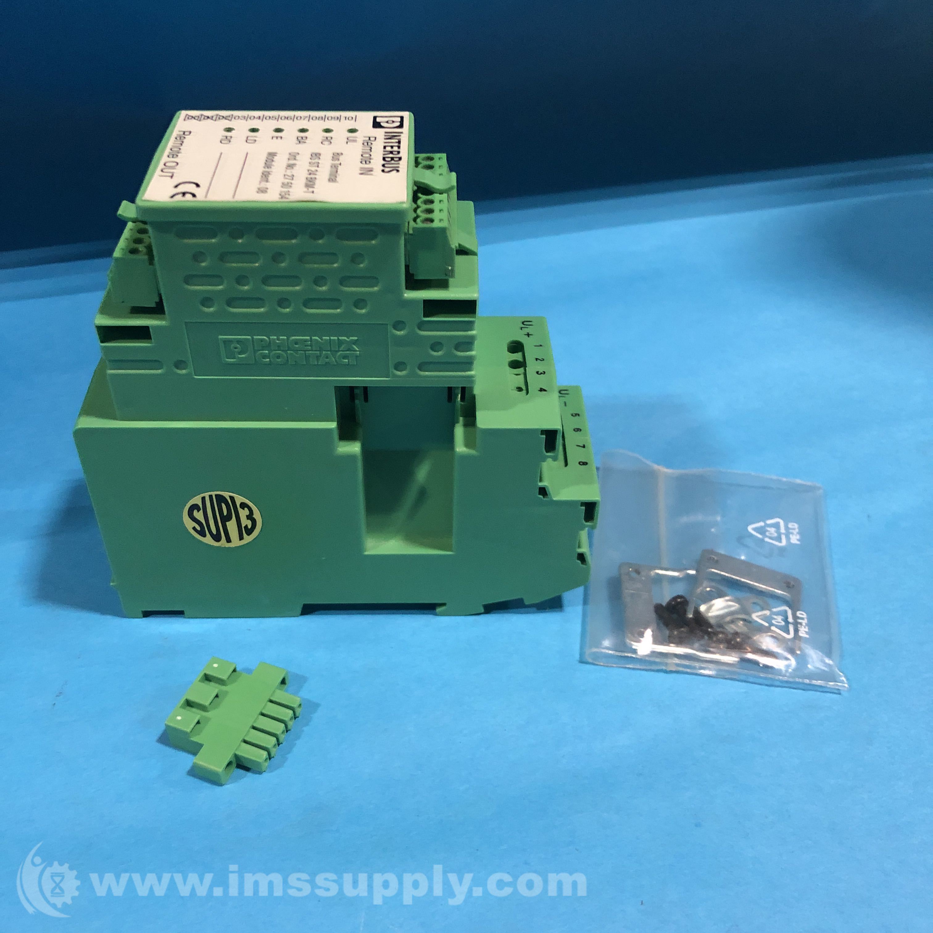 Phoenix Contact 2750154 DIN Rail Terminal Block, IBS ST 24 BKM-T - IMS ...