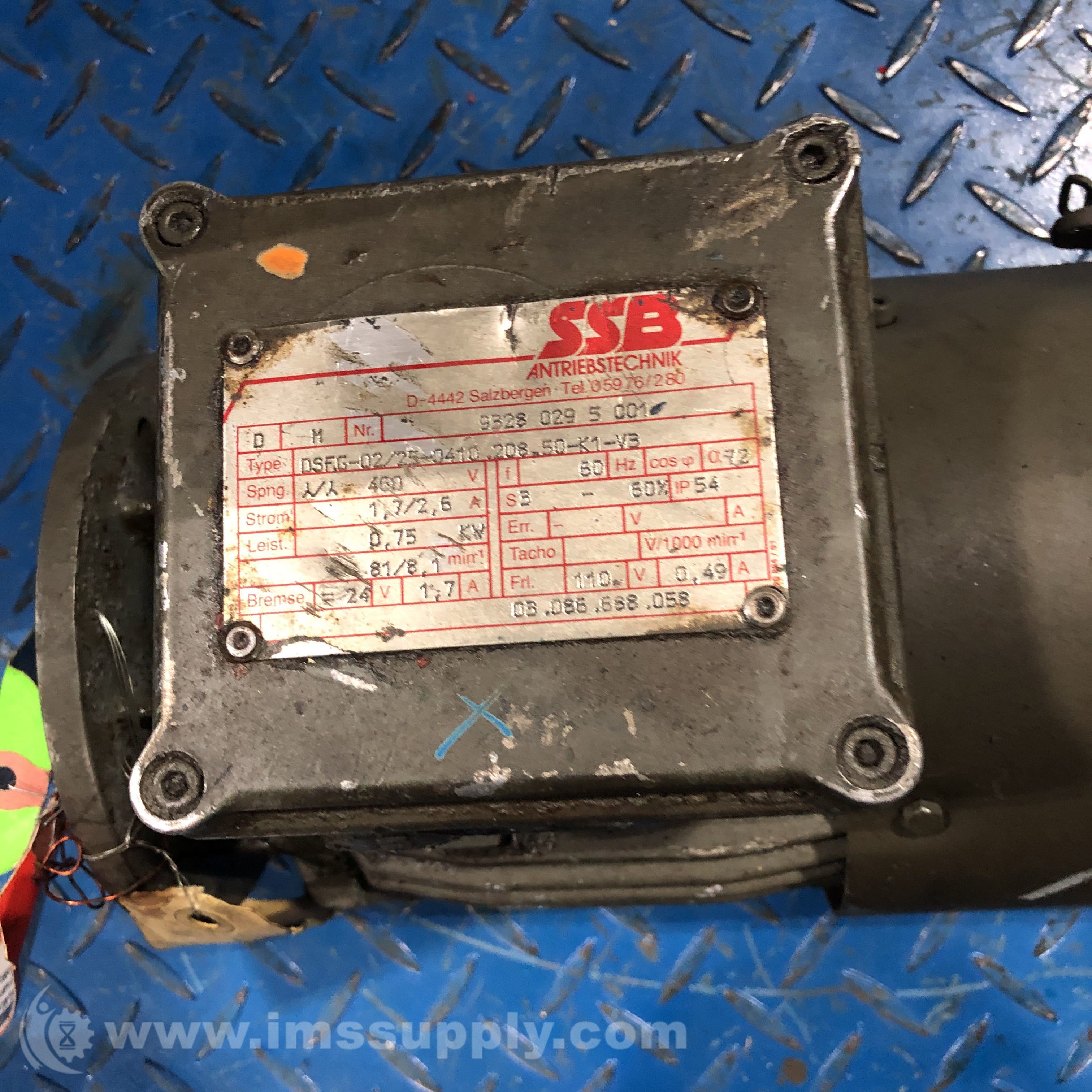 SSB Antriebstechnik DSF.G02/25-0410.208.50-K1-V3 Gear Motor - IMS Supply