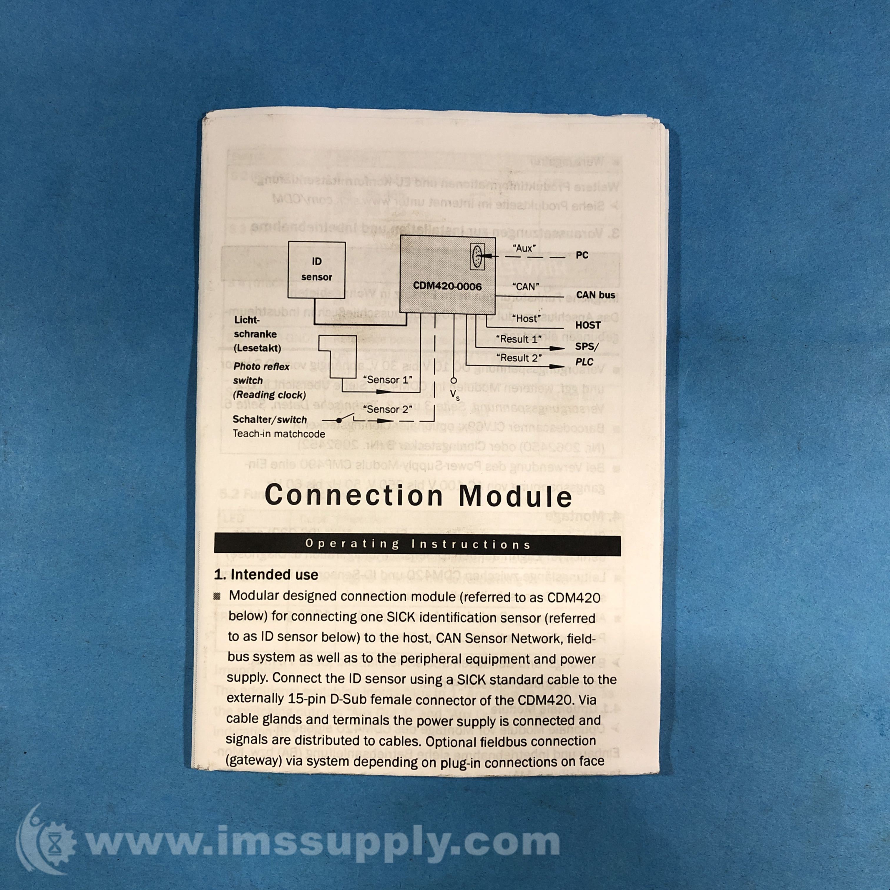 Sick CDM420-0006 - IMS Supply