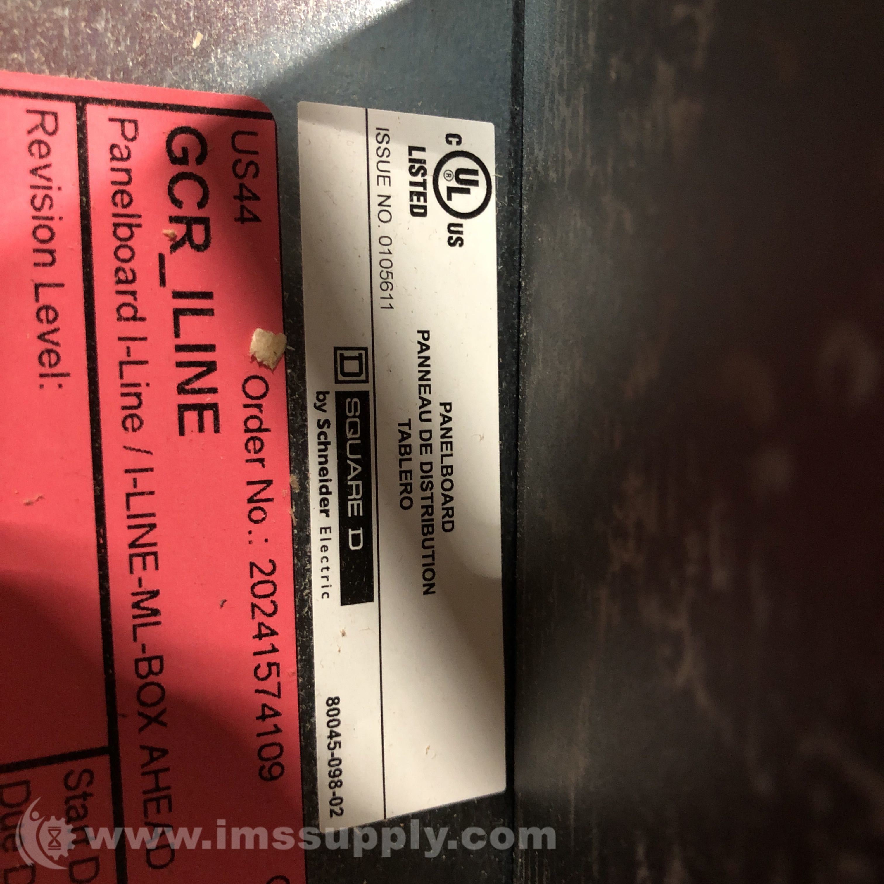 Square D 80045-098-02 I Line Panelboard, ML-Box-Ahead - IMS Supply