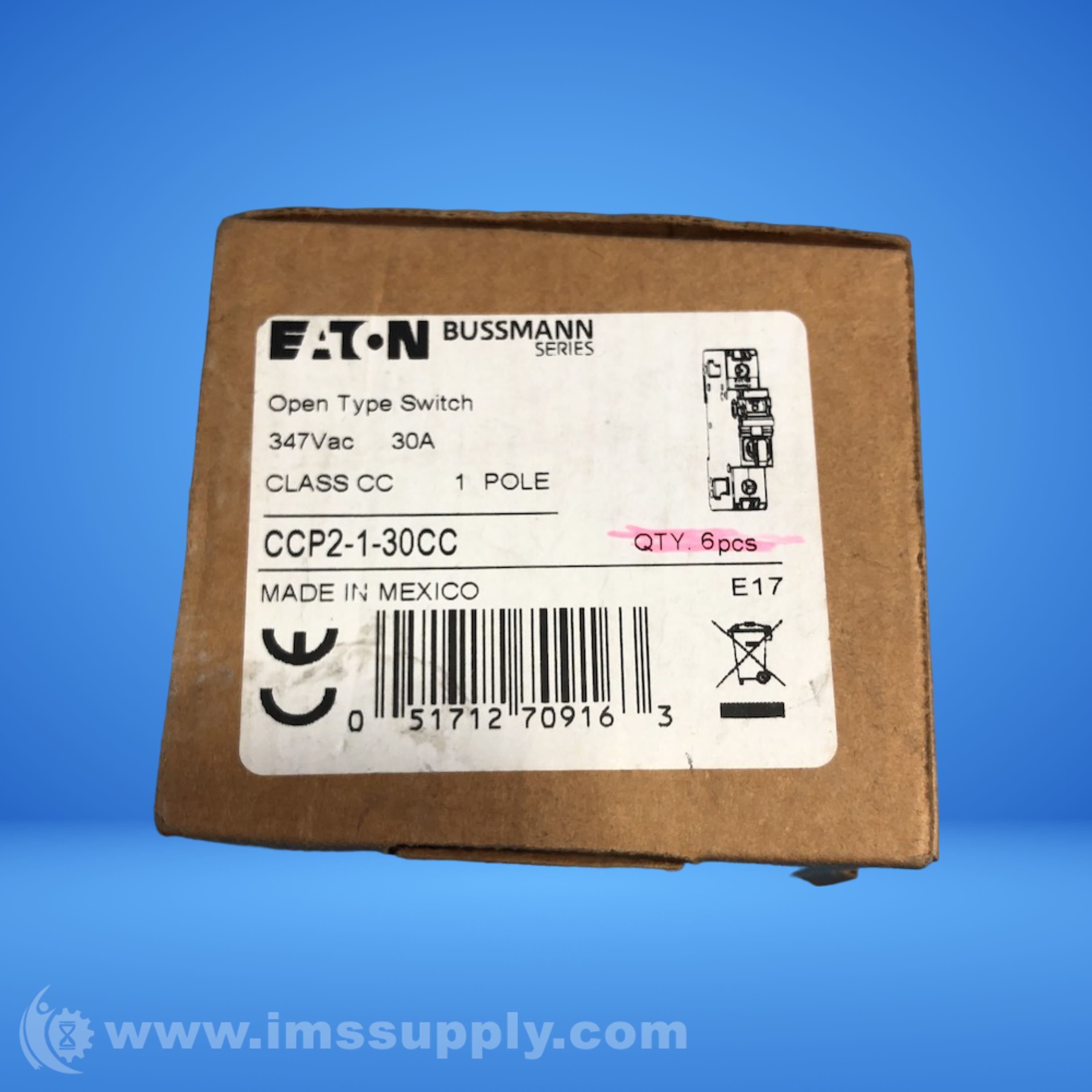 Eaton CCP2-1-30CC Box of 6 - IMS Supply