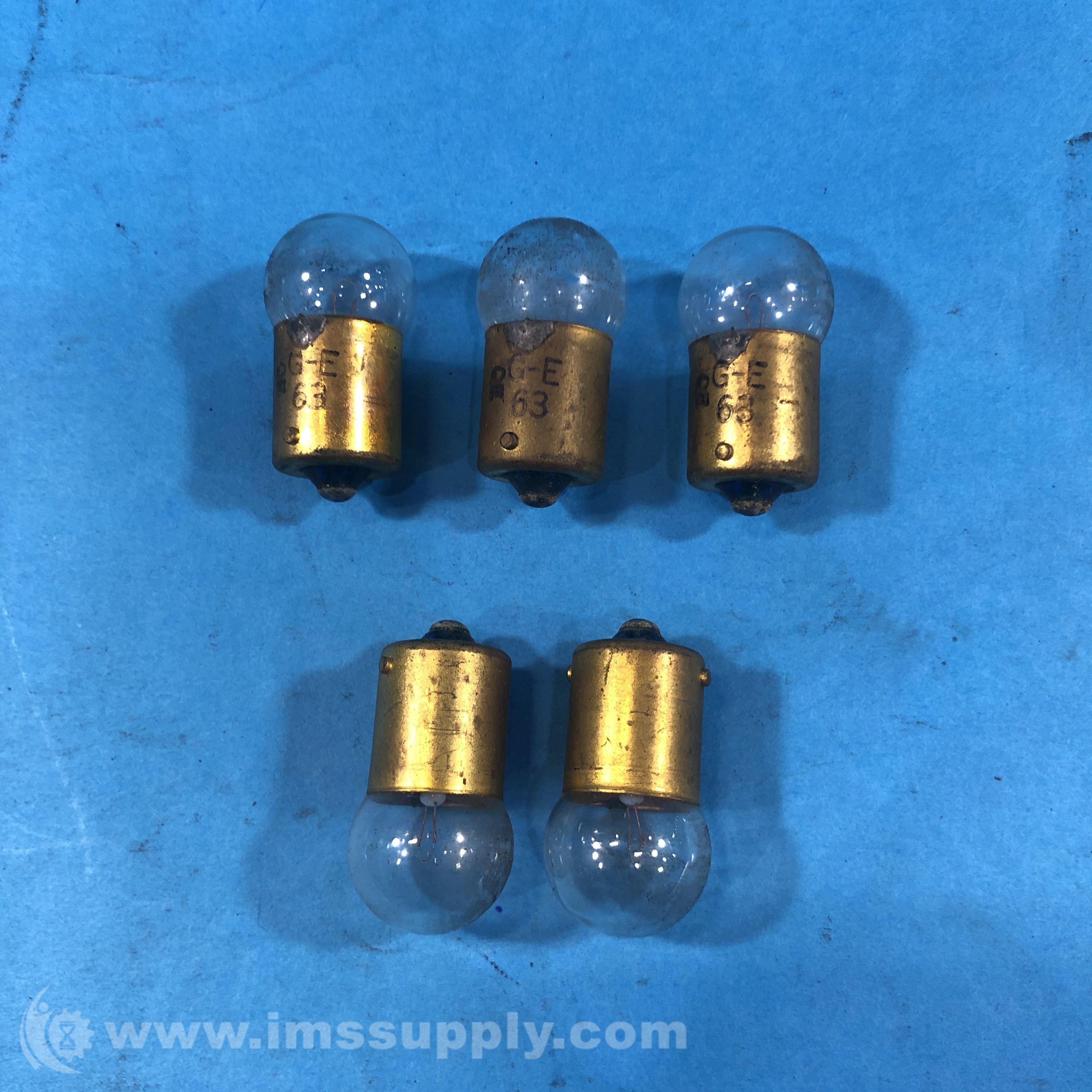 General Electric 63 Miniature Bulb .63A 7V Set of 5 - IMS Supply