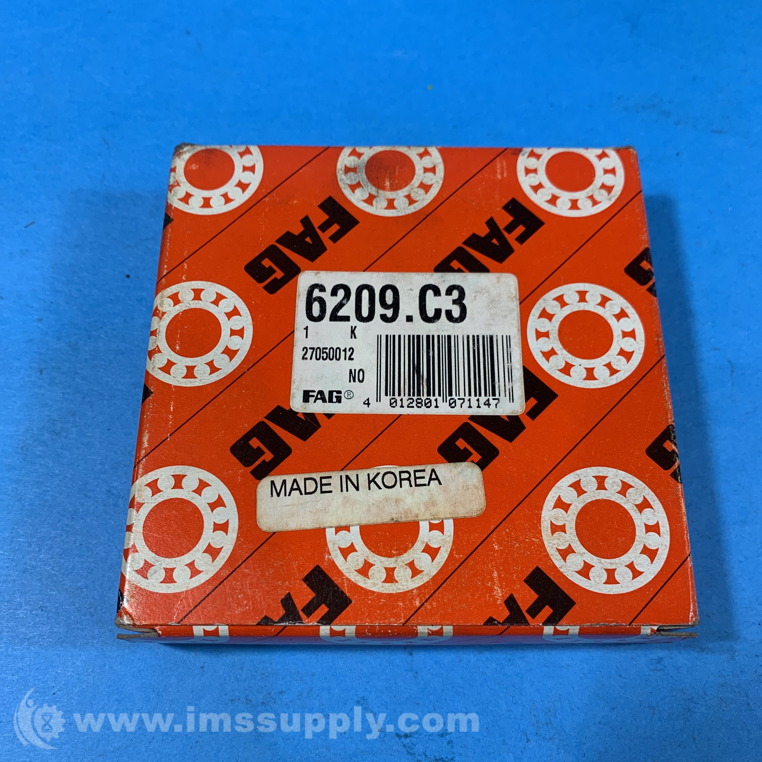 Fag 6209.C3 Deep Groove Ball Bearing - IMS Supply