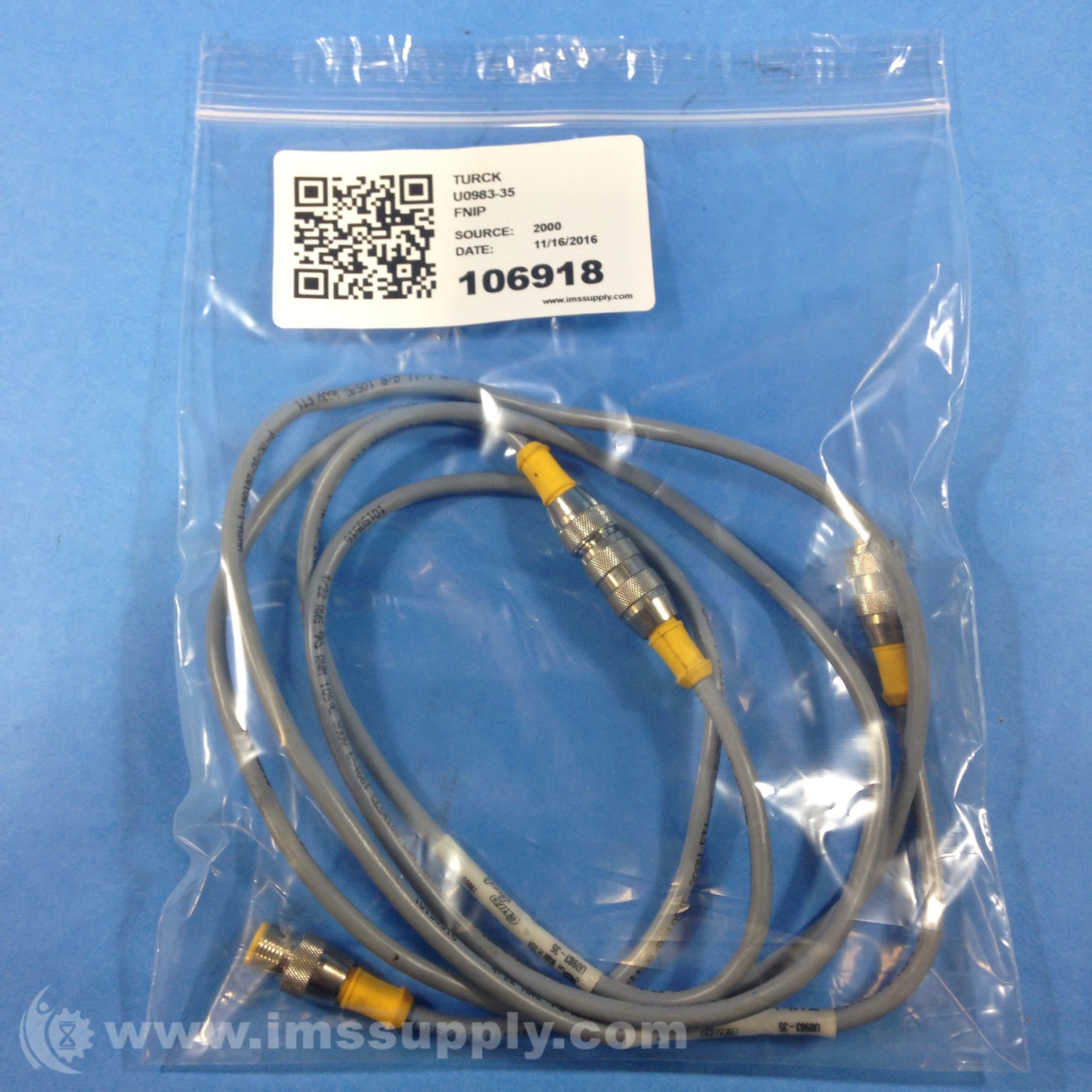 Turck U0983-35 Eurofast Molded Cordset (U0983-35) - IMS Supply