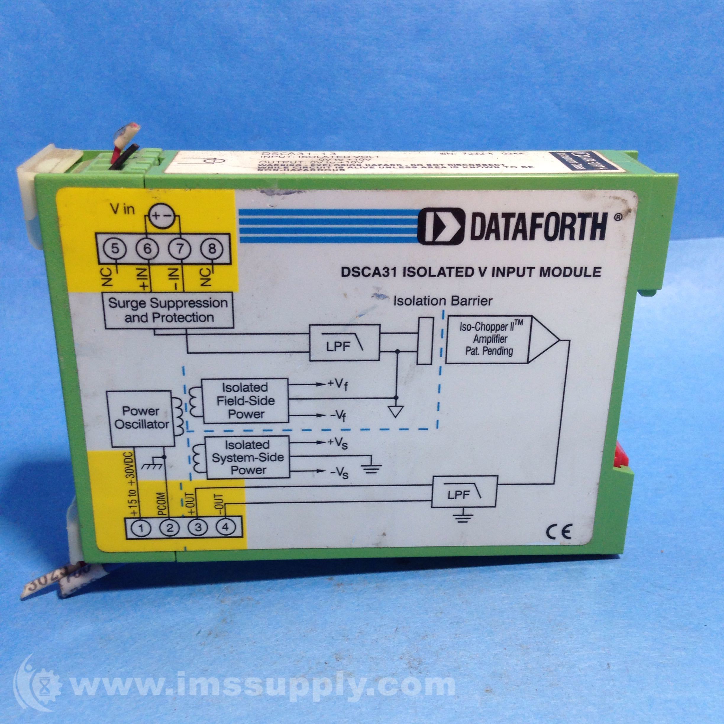 Dataforth DSCA31-13 Signal Condotional Analog Voltage Input - IMS Supply