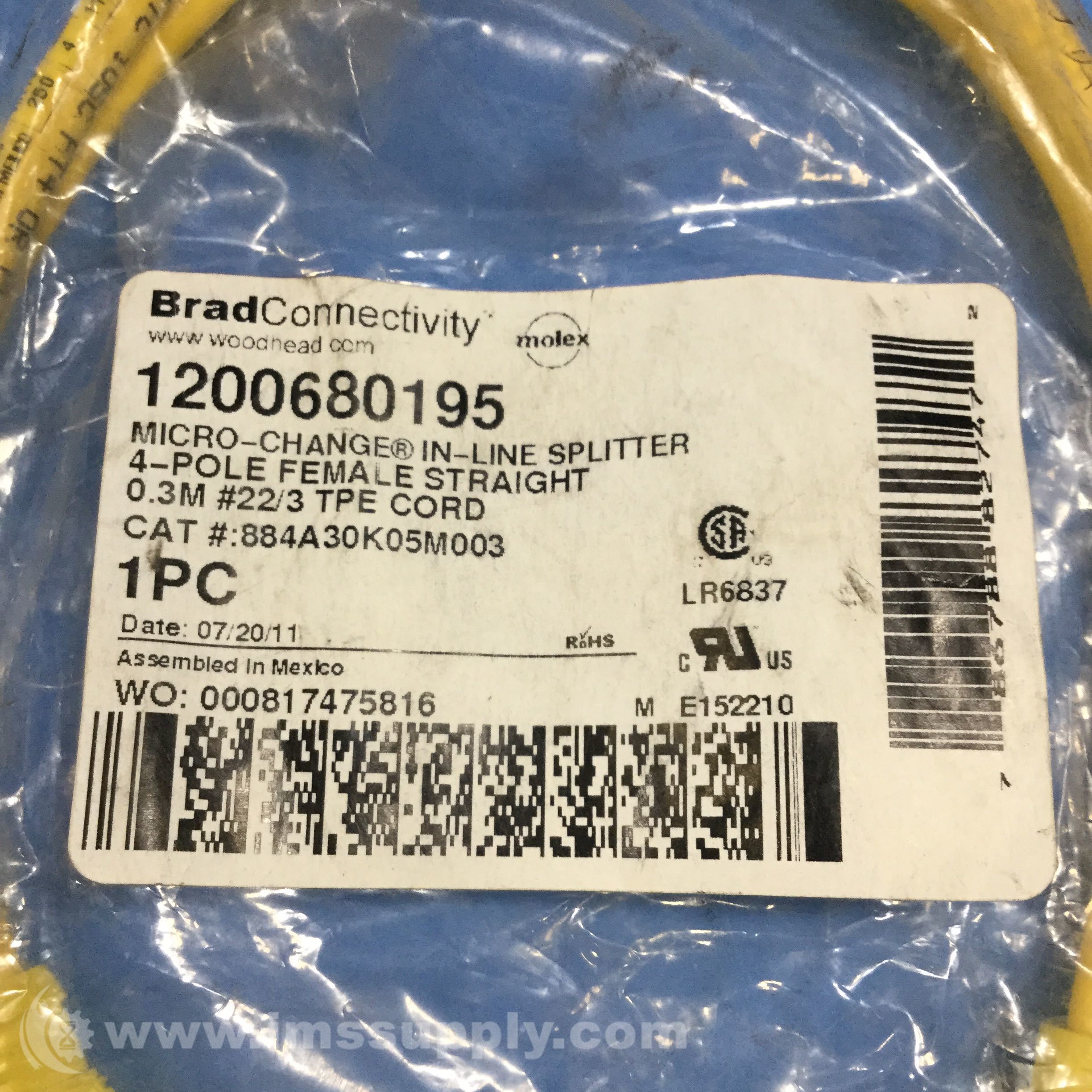 Molex 1200680195 Micro-Change In-Line Splitter Cable - IMS Supply