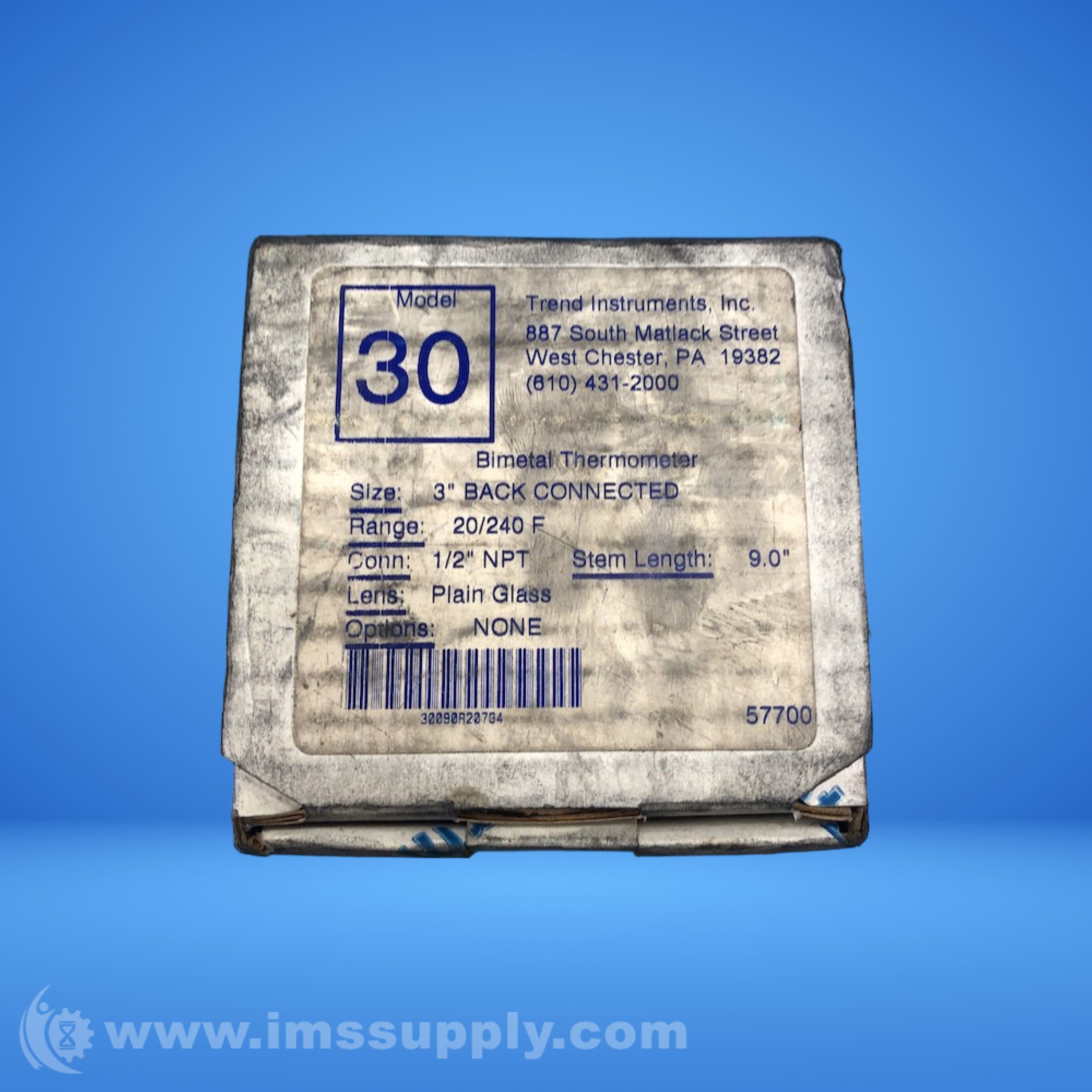 Trend Instruments 30 Bimetal Thermometer - IMS Supply