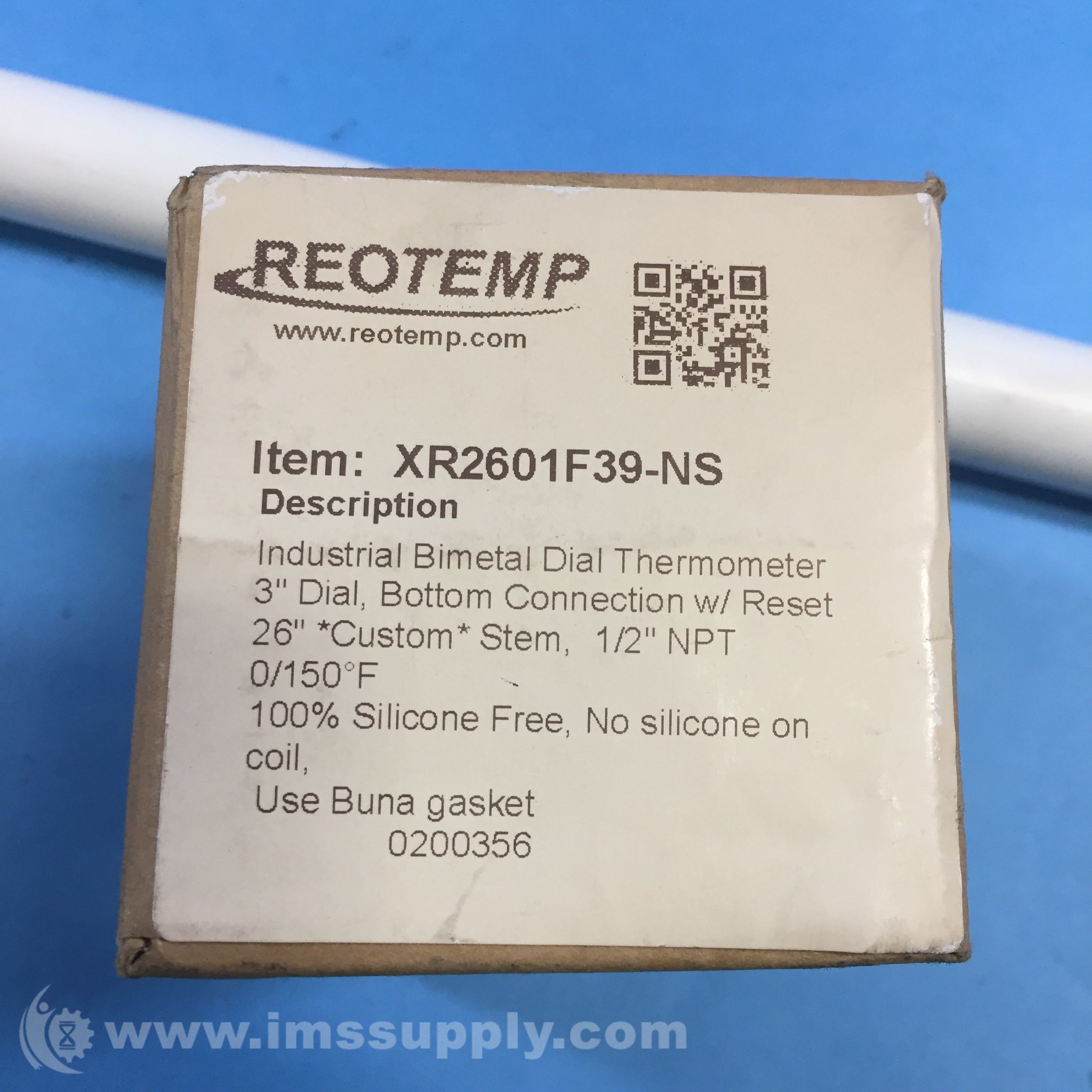 Reotemp XR2601F39-NS Industrial Bimetal Dial Thermometer - IMS Supply