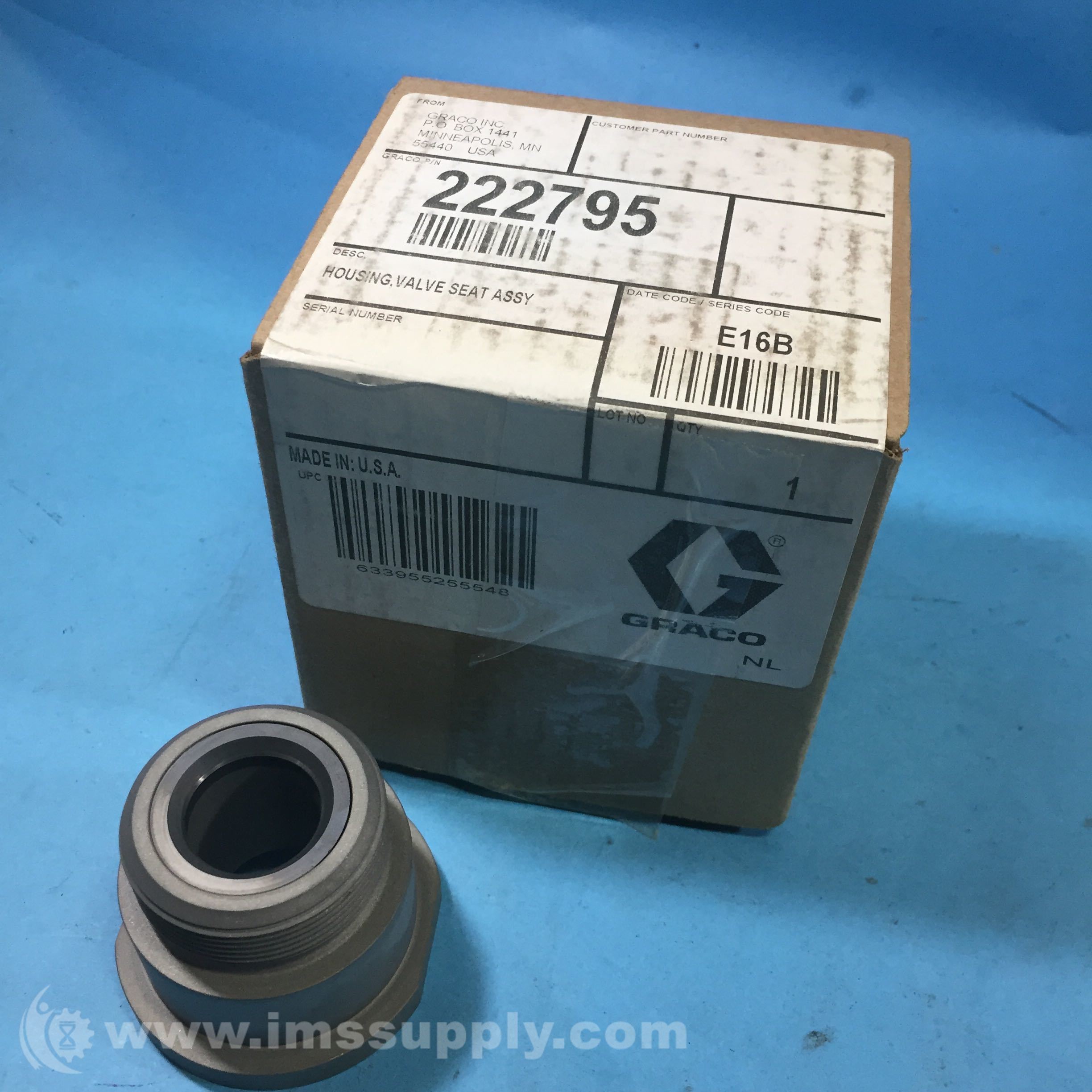 Graco 222795 Housing Valve Seat Assembly - IMS Supply