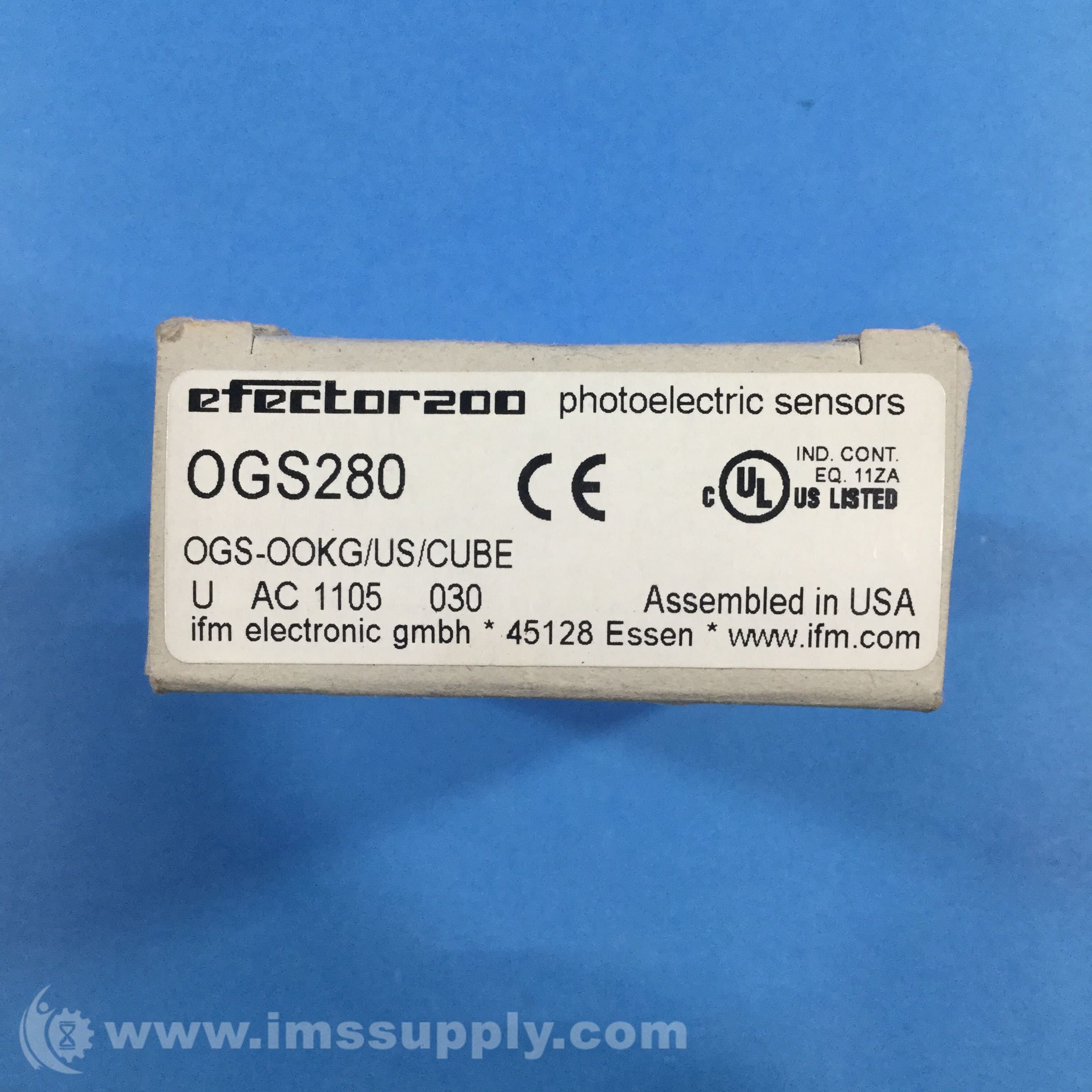 IFM Efector OGS280 Photoelectric Sensor, Right Angle, Thru-Beam - IMS ...