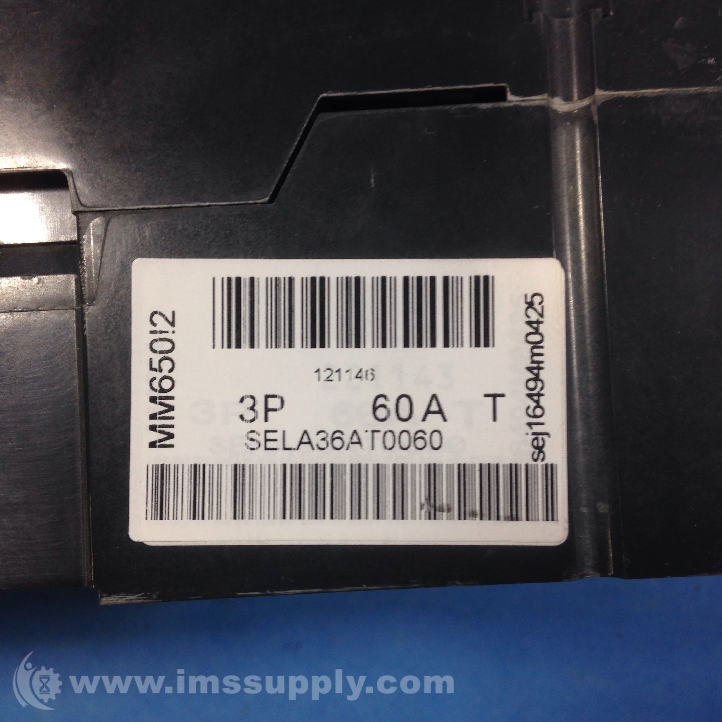 General Electric SELA36AT0060 Circuit Breaker 60A 600VAC 3 Poles - IMS ...