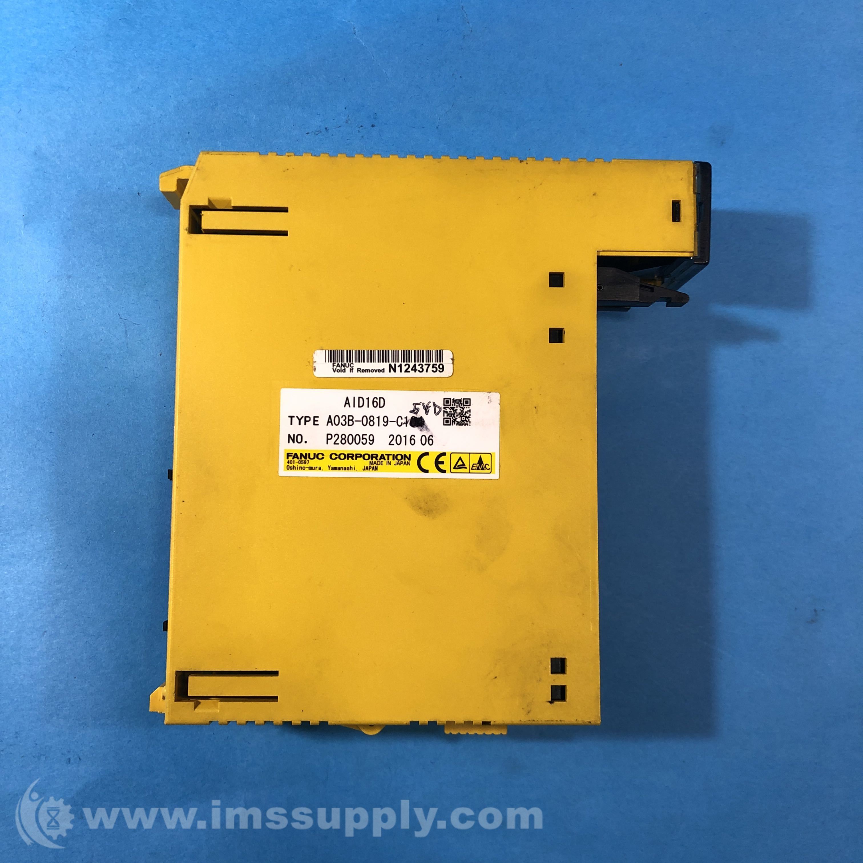 Fanuc A03B-0819-C1 I/O Module, AID16D - IMS Supply